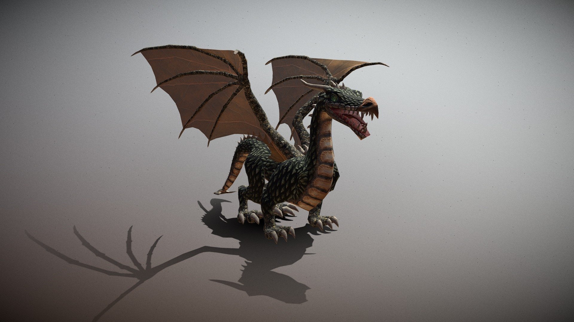 Low_poly_dragon - Download Free 3D model by Caledhril (@caledhril_01 ...