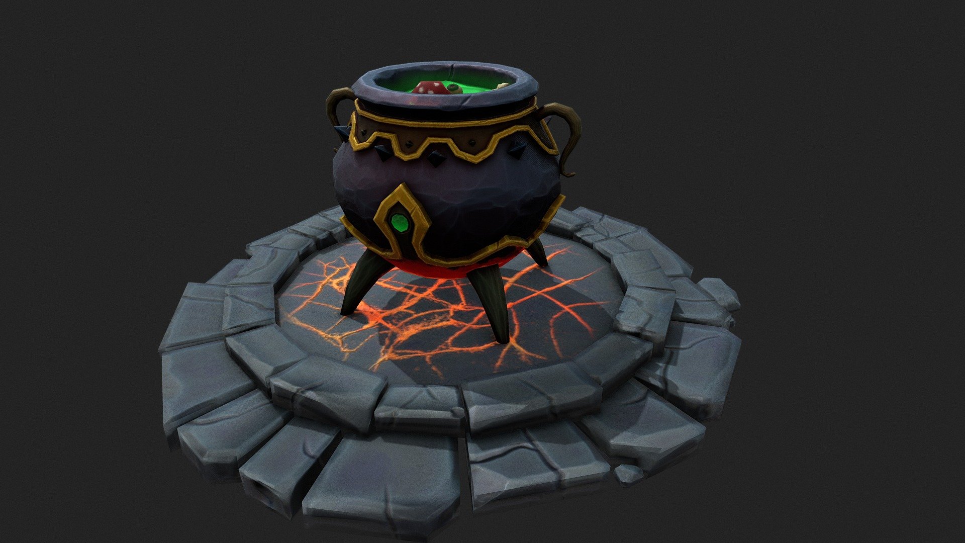 Witch's Cauldron - 3D model by Akidonka [01987b5] - Sketchfab