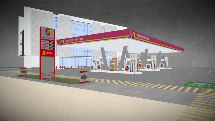 Filling-station 3D models - Sketchfab