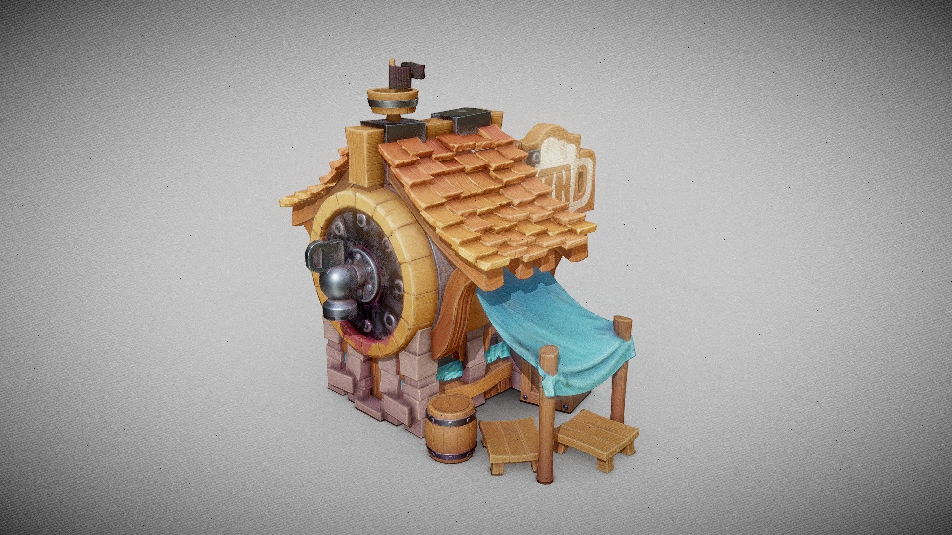 Stylized bistro - Download Free 3D model by 974390566xy [0198fac ...