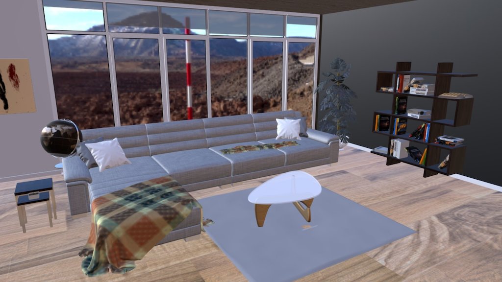 Living room - Download Free 3D model by BlenderItUp (@flatalex123 ...