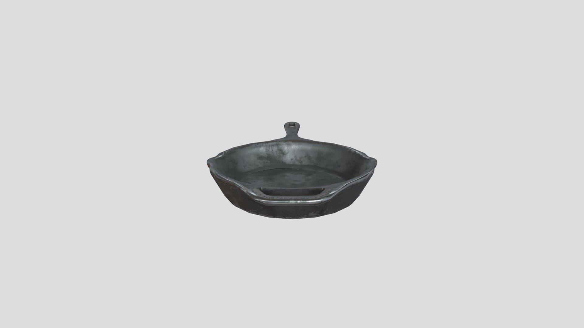 Low-Poly Cast Iron Skillet (PBR, Game Asset) - Download Free 3D model ...