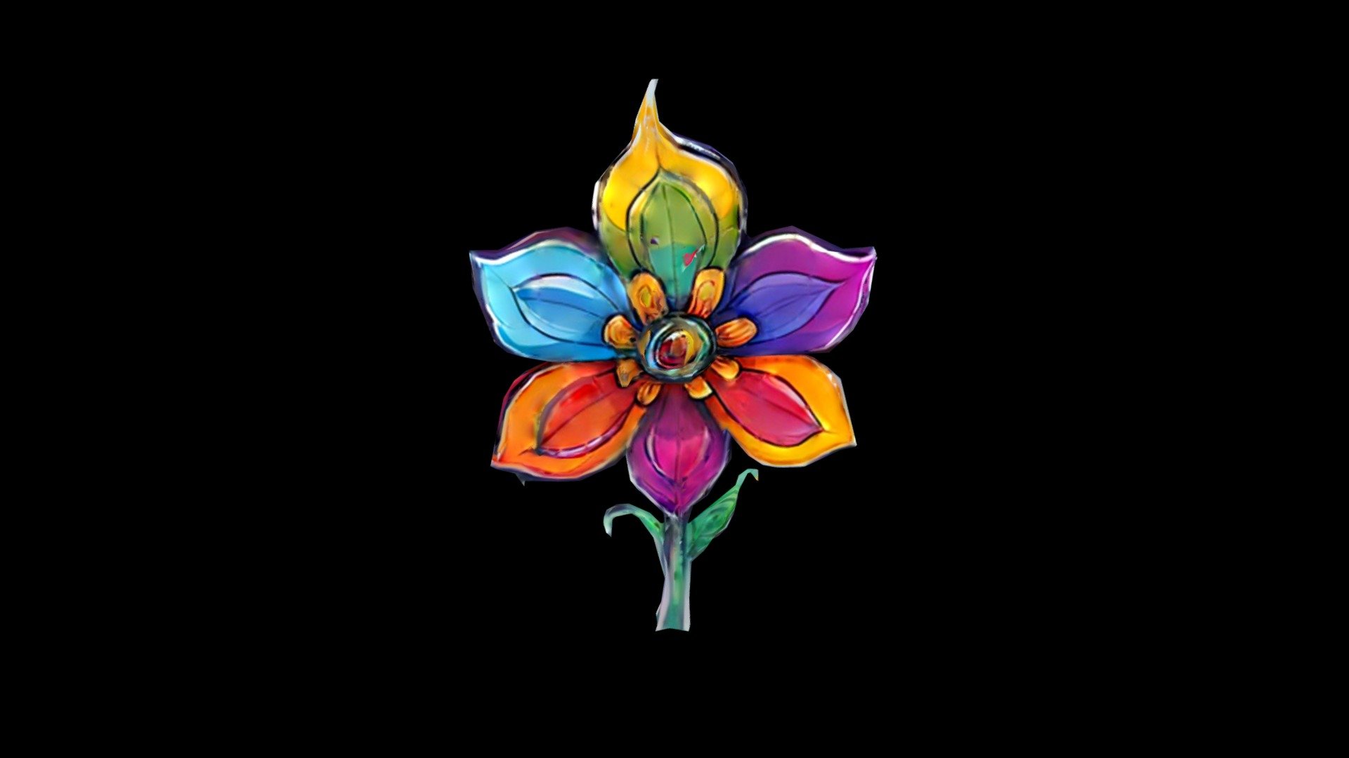 "Symmetrical Floral Artistry" Flower Plant Petal - Download Free 3D ...