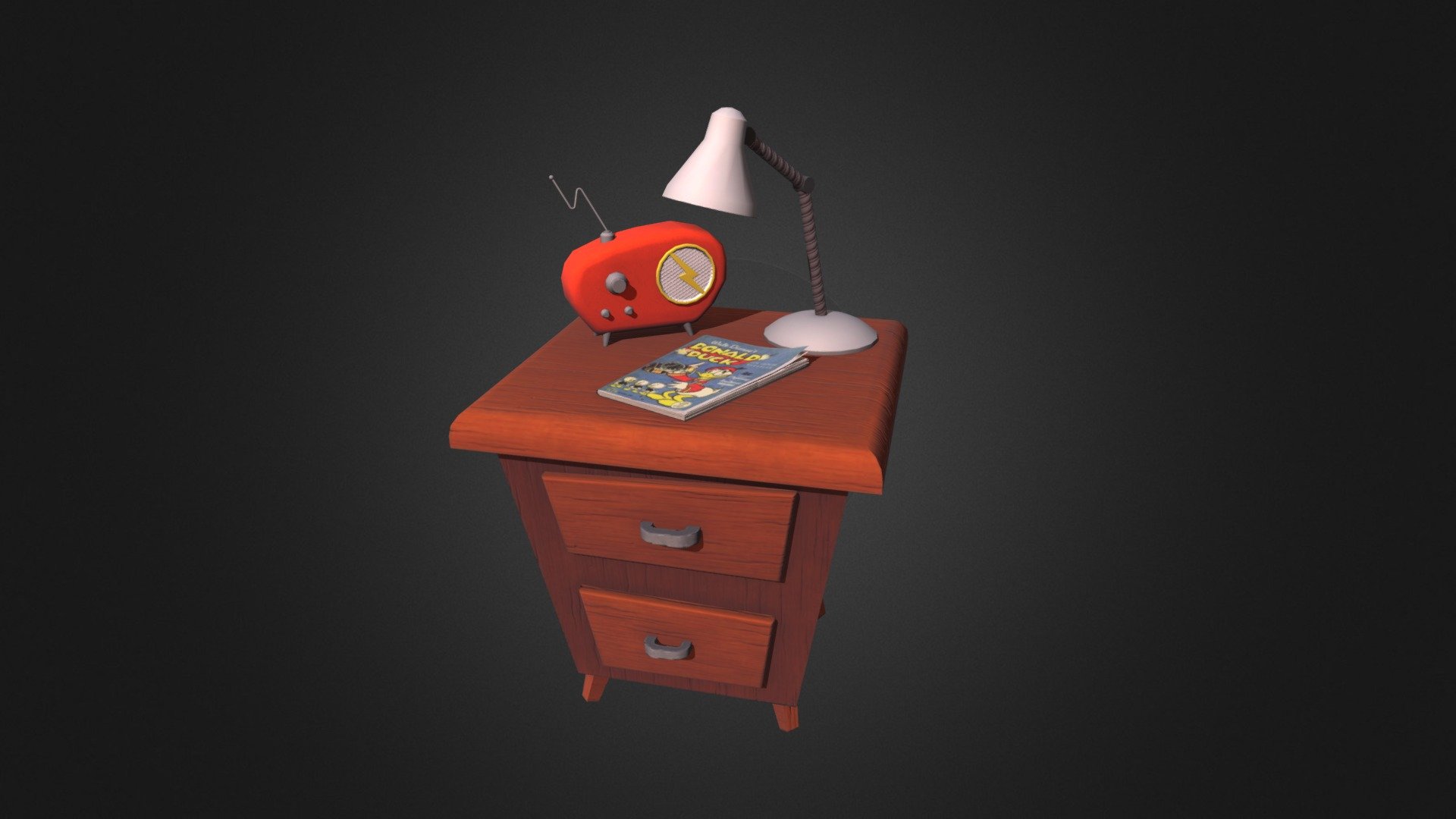 Cartoon Night stand - 3D model by MDonker [01a044e] - Sketchfab