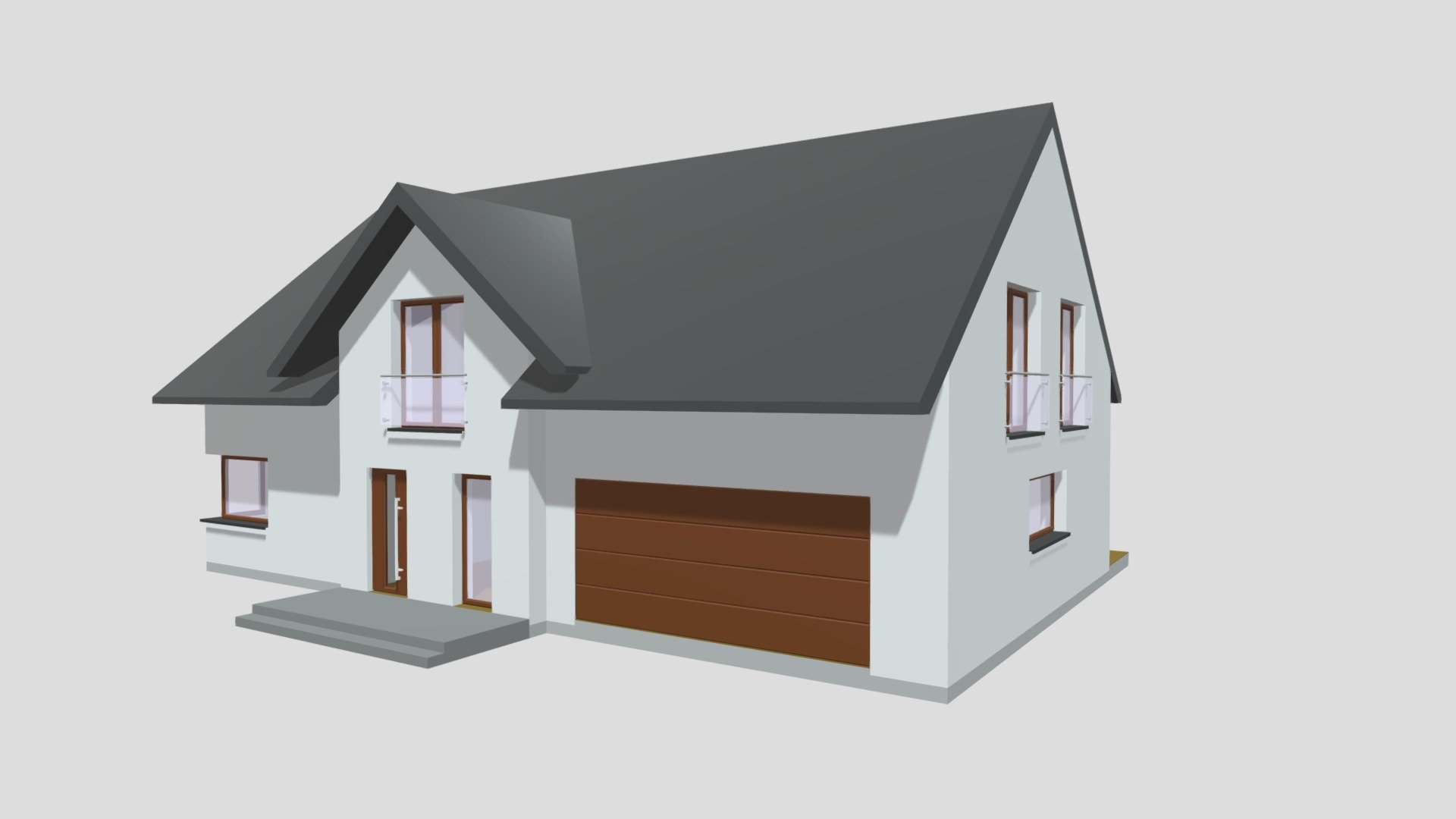 Detached house - 3D model by mARTon3D (@Marta4) [01a05fb] - Sketchfab