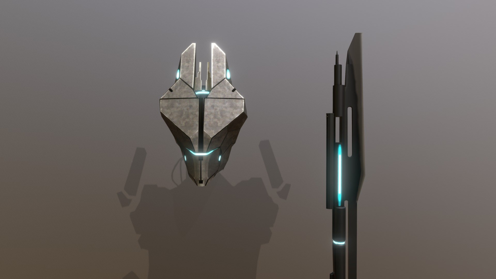 Female robot rabbit head and weapon - Download Free 3D model by Ann ...