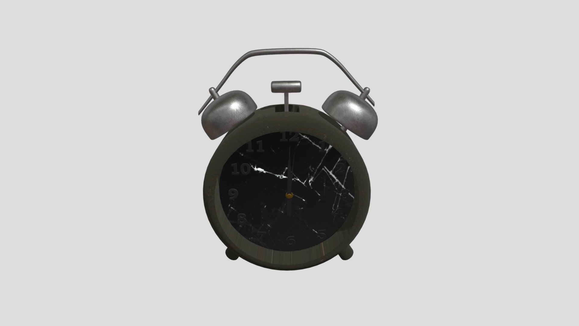 Old rusty alarm clock(textured) - Download Free 3D model by ...