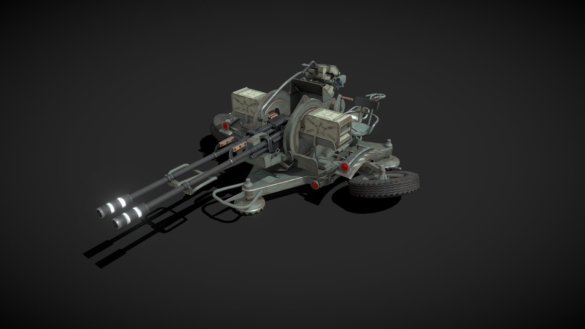 ZU-23-2 Anti-Aircraft Gun - Buy Royalty Free 3D model by ...