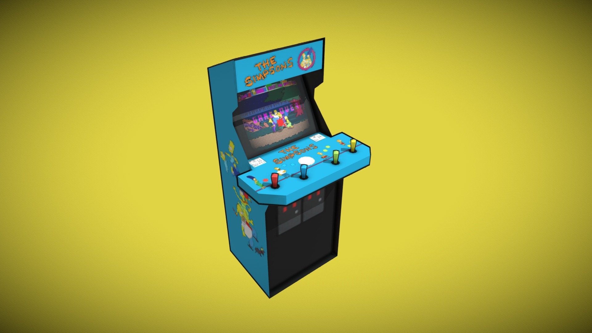 Simpsons Arcade Game - 3D model by natekru [01b085c] - Sketchfab