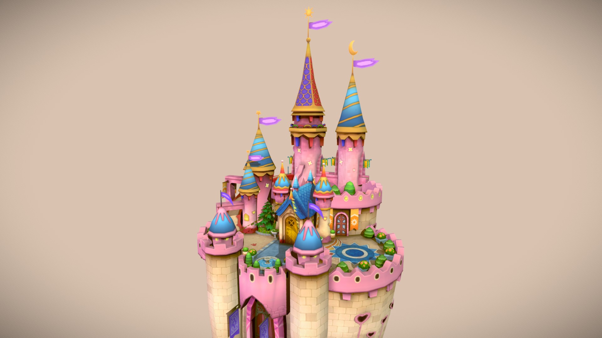 Rainbow castle - 3D model by kayyu6813 [01b62e2] - Sketchfab
