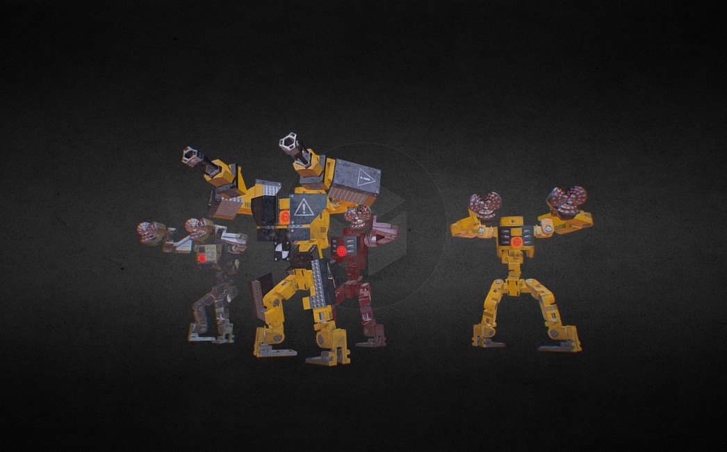 Mining Droids - 3D model by Cinos [01b79a1] - Sketchfab