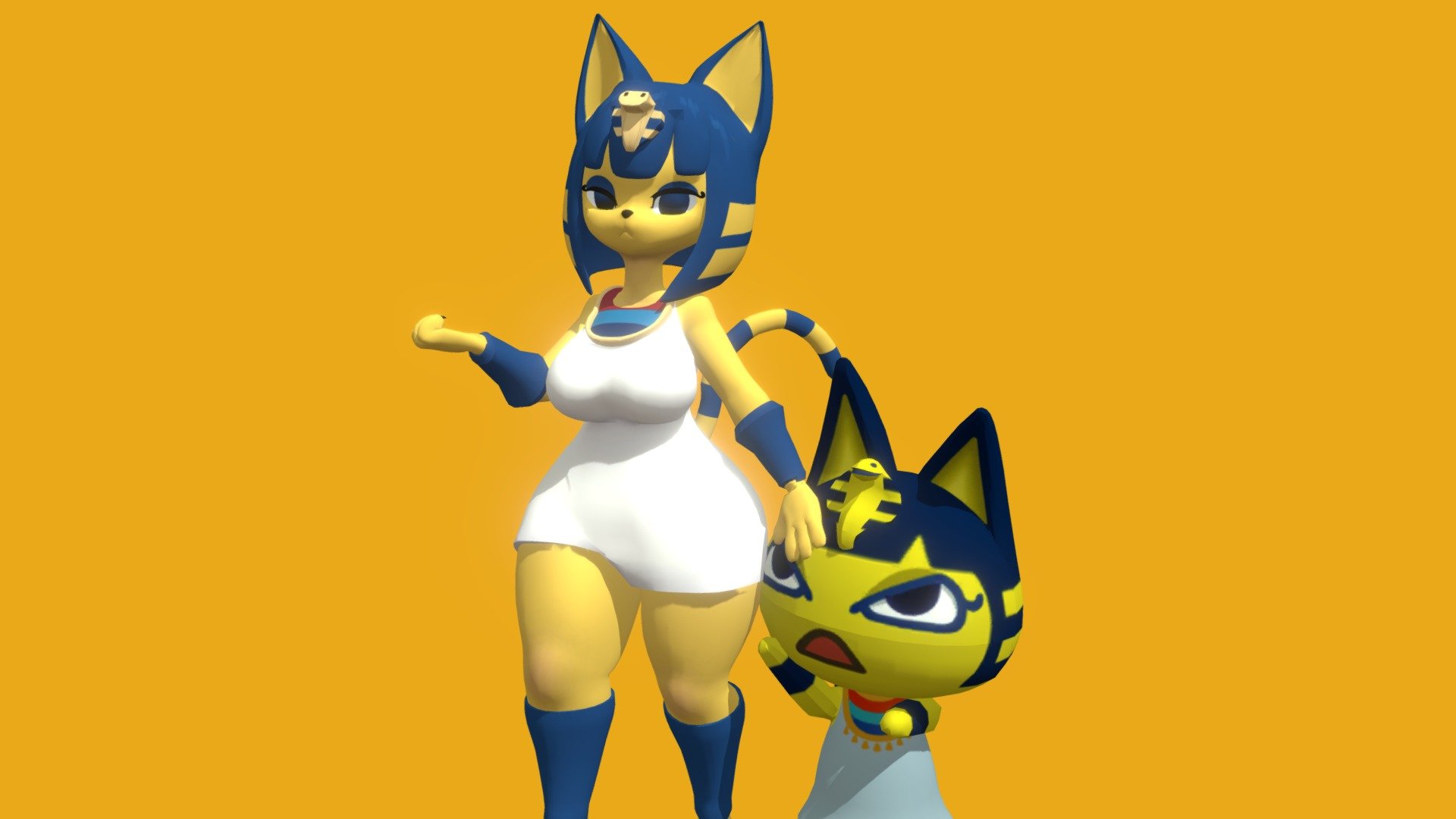 The one who won is me, the cat queen. Ankha - Download Free 3D model by ...