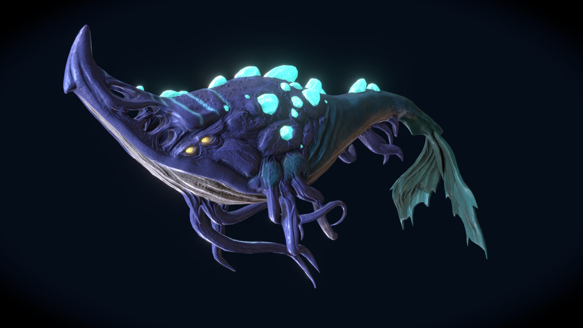 Zangar Whale - 3D model by Aenath [01bc1f4] - Sketchfab