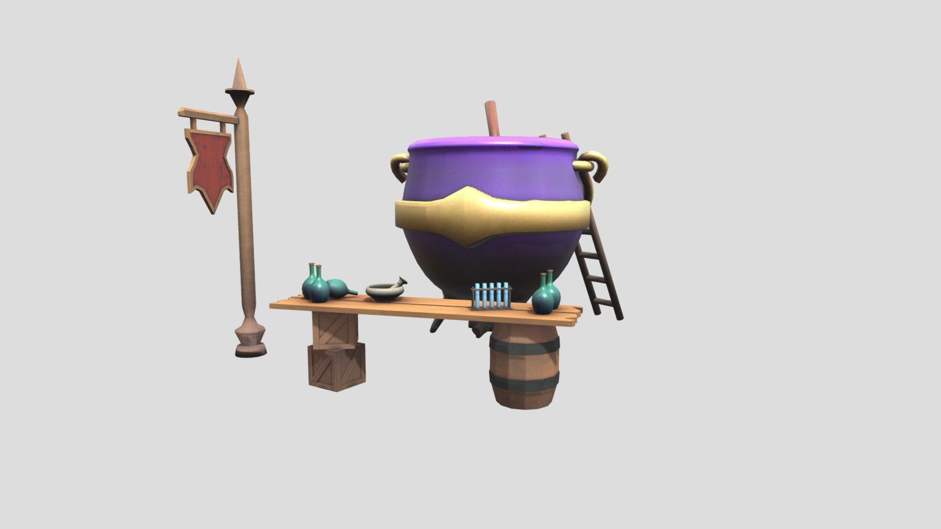 Potion stand - 3D model by ArtoX_3D [01bd670] - Sketchfab