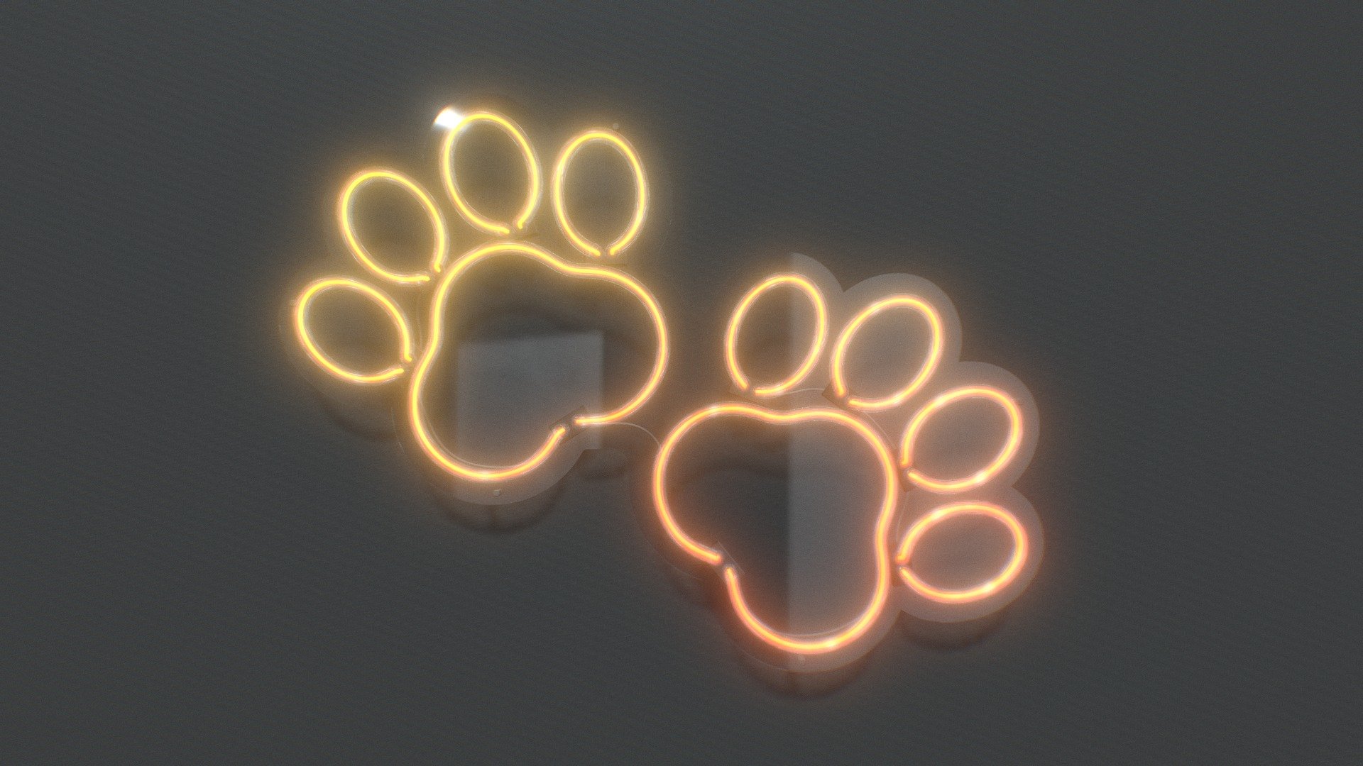 Dog Paws - Neon Sign - 3D model by NEONPLEX [01beb4a] - Sketchfab