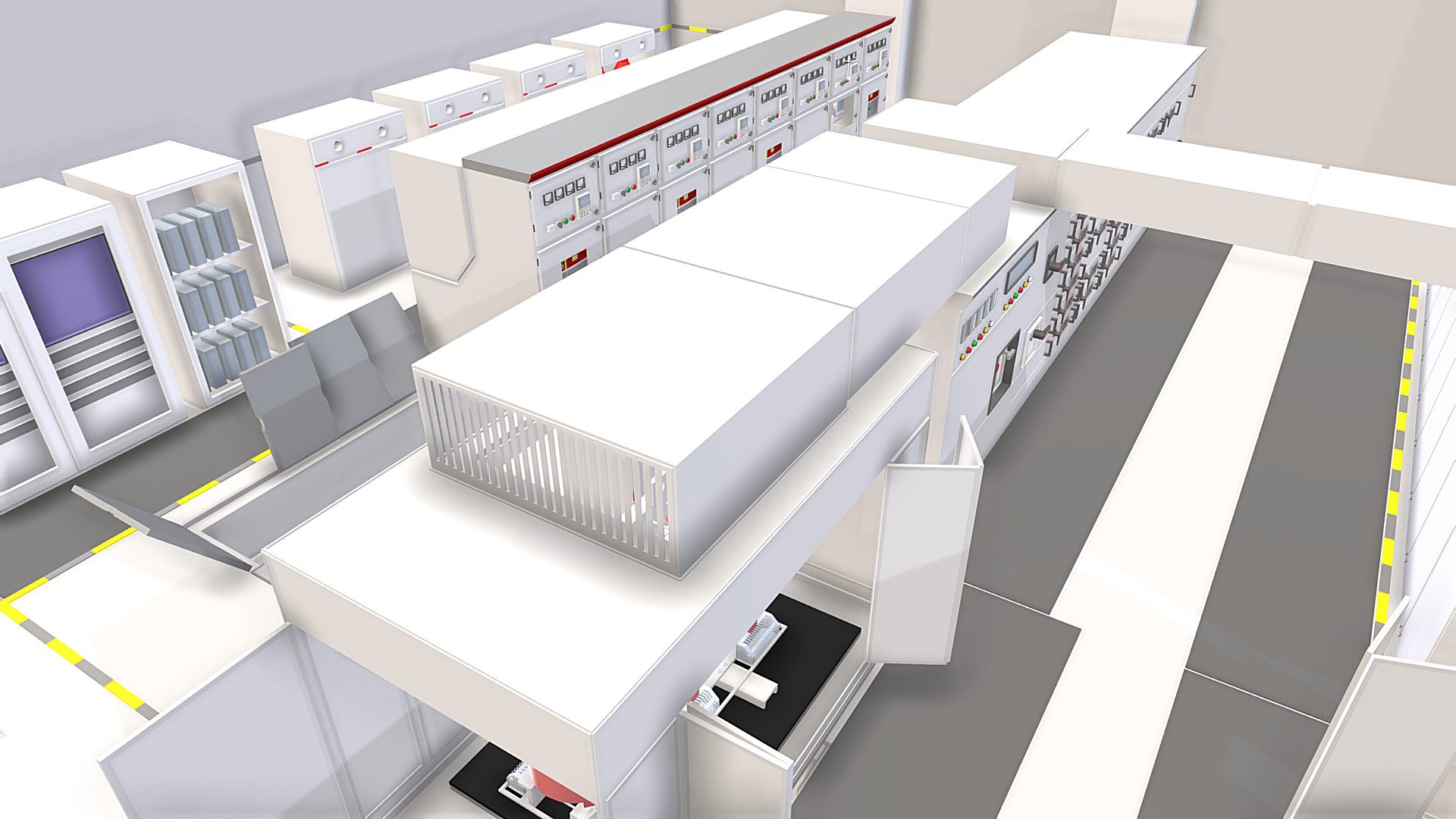 10kV high-voltage power distribution room 高压配电室 - Download Free 3D ...
