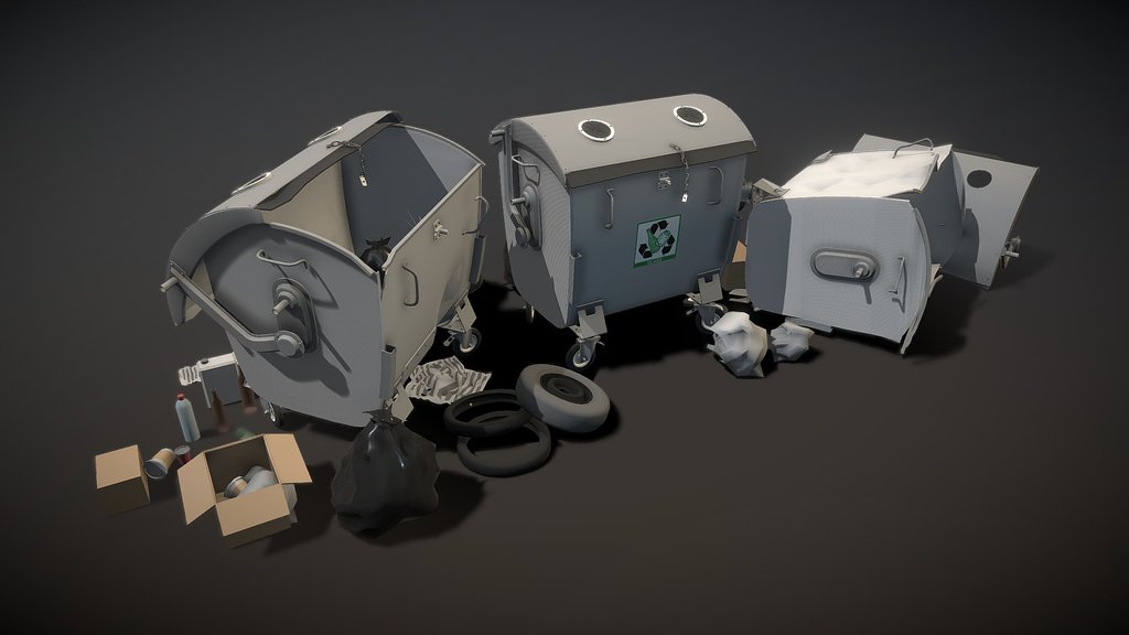 garbage - A 3D model collection by apo11o - Sketchfab