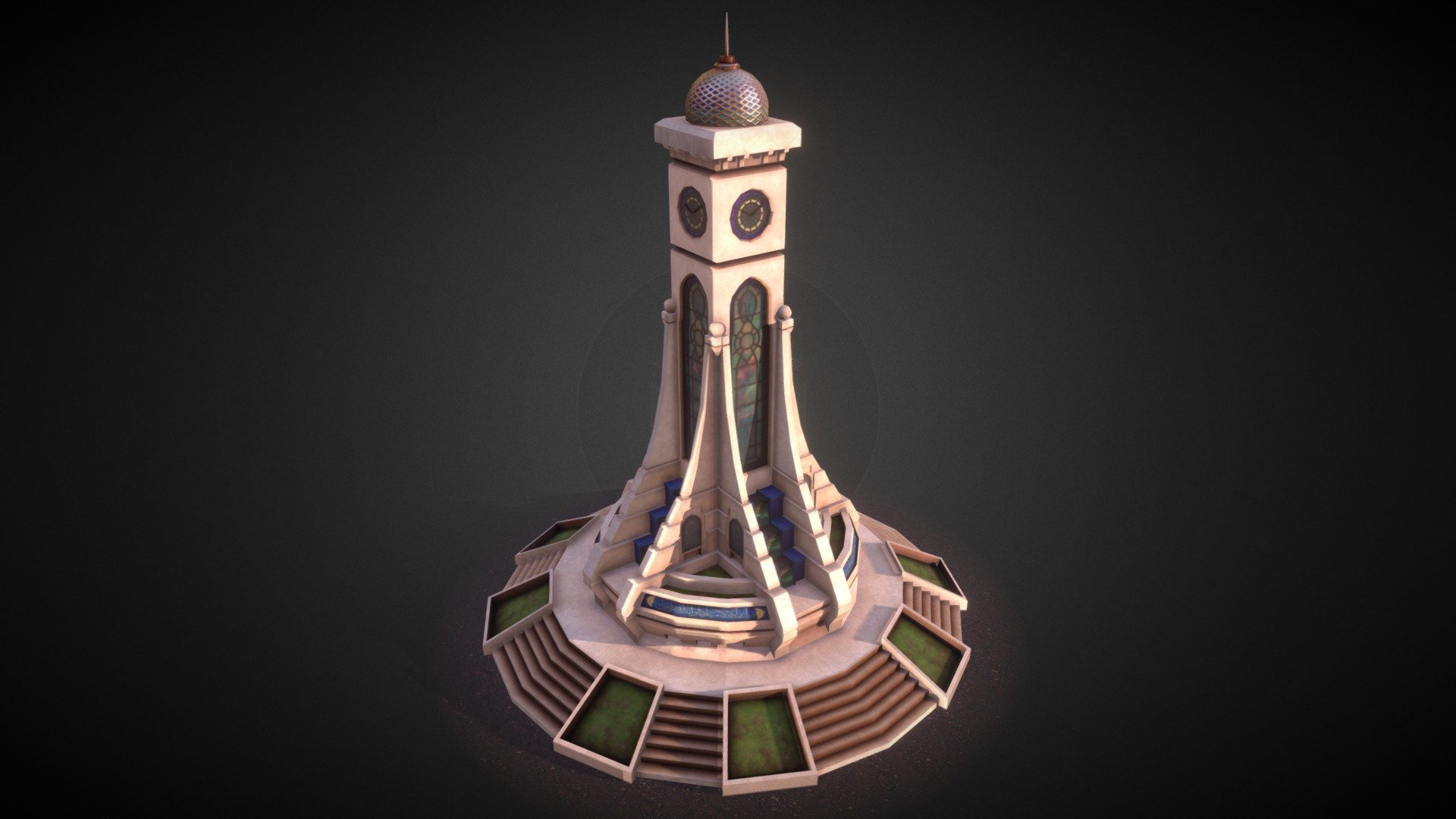 Clock Tower - 3D model by Doaa Sheha (@DoaaSheha) [01c442a] - Sketchfab