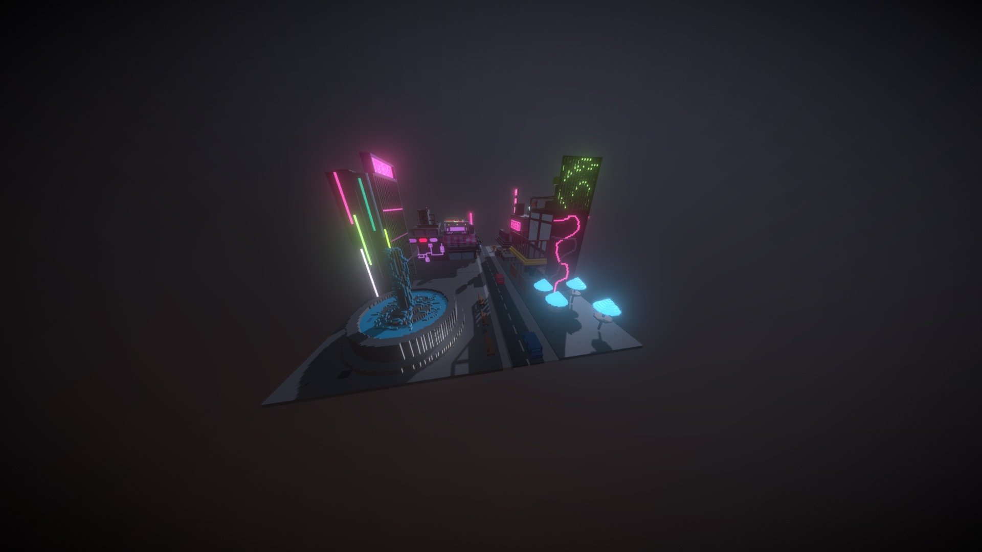 Neon City - 3D model by czubv [01c4787] - Sketchfab