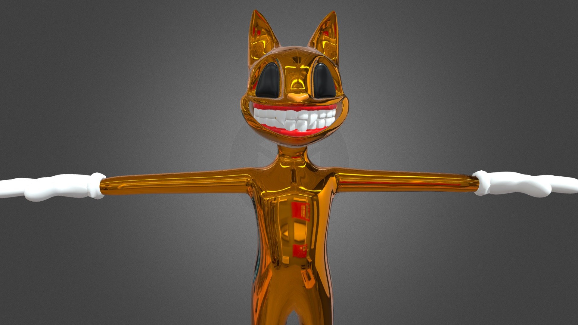 Golden Cartoon Cat Rig - Download Free 3D model by Poopo192 🎃👻 (@Edward ...