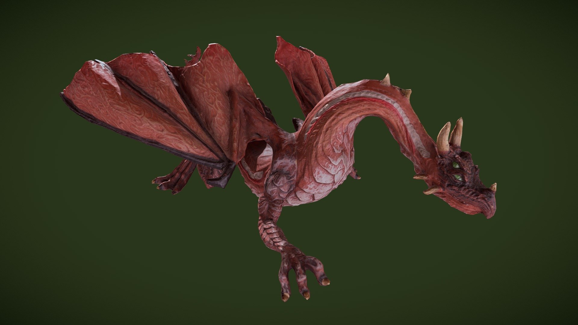 Red Dragon Model - Download Free 3D model by adong523 [01cdb8a] - Sketchfab