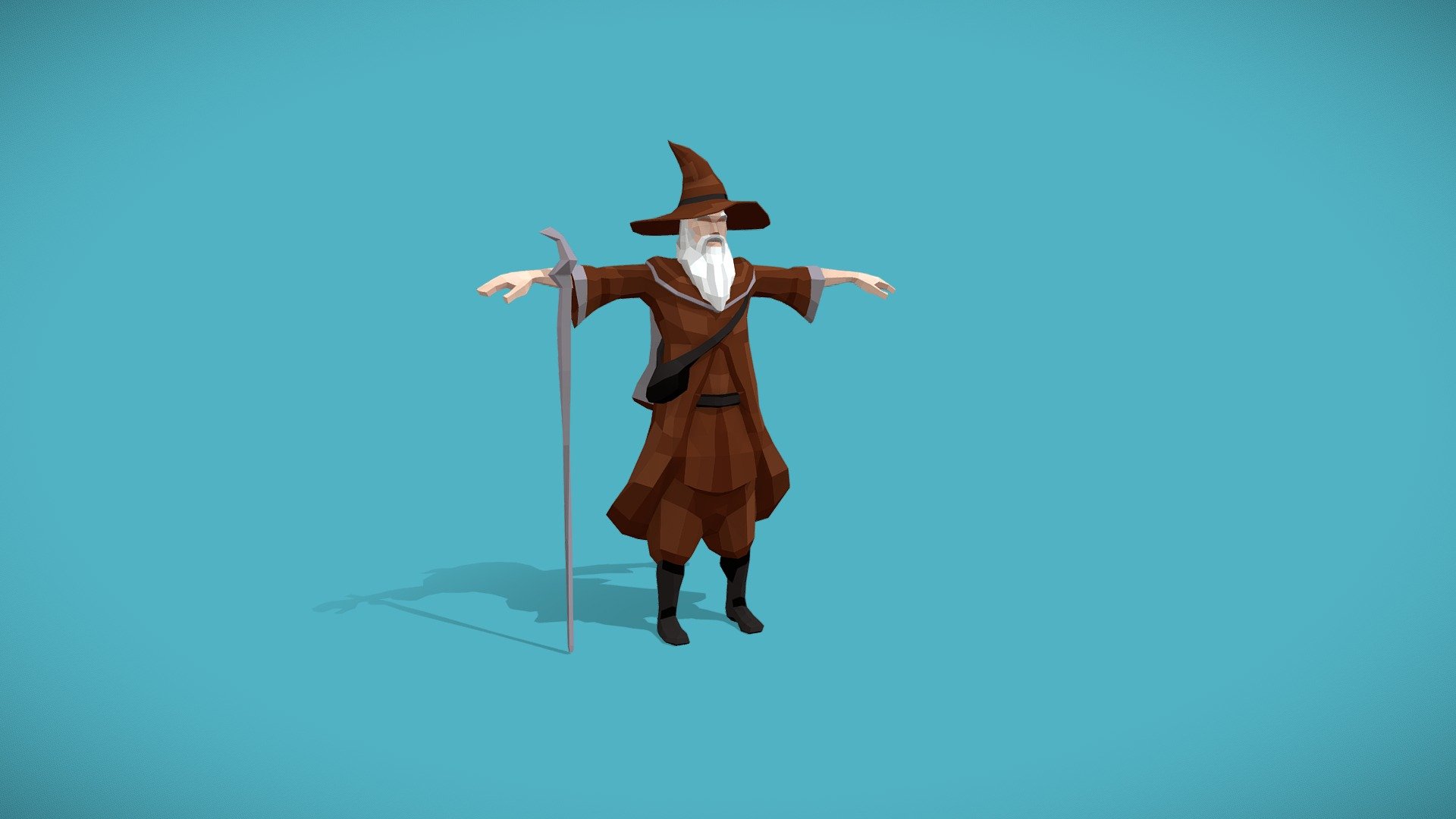 Poly-Art Wizard Medieval Fantasy - Download Free 3D model by Denys ...