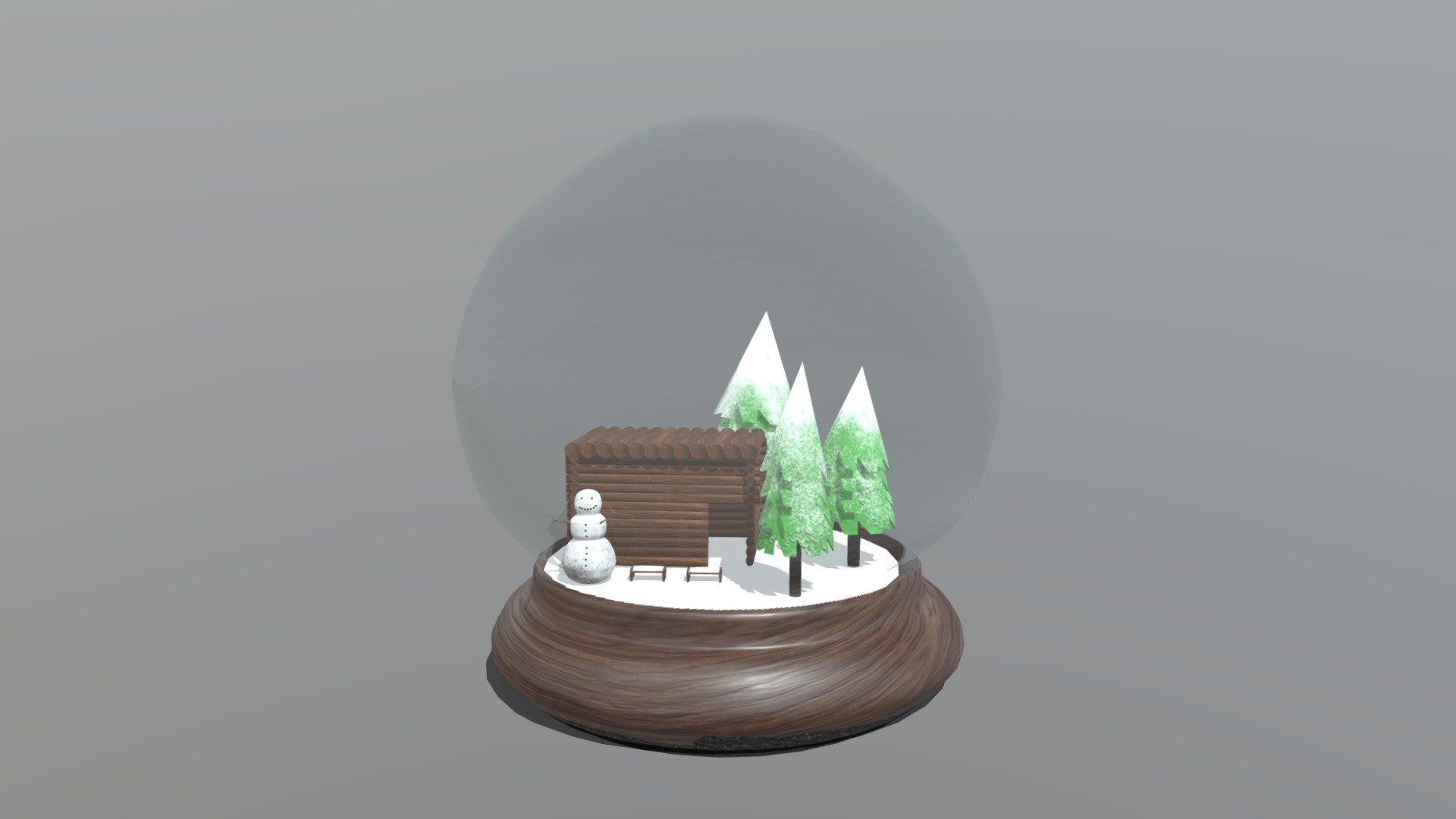 Snow globe - Download Free 3D model by cmmcdowell [01d4c42] - Sketchfab