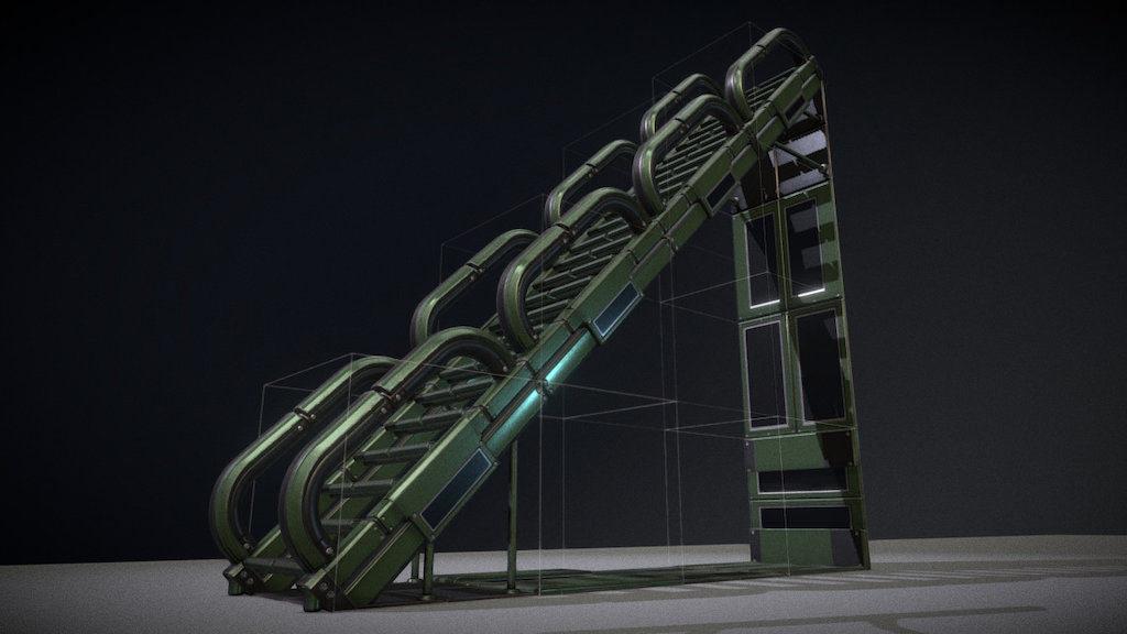 Modular Sci-Fi Stairs and Ladders - A 3D model collection by 3DHaupt ...