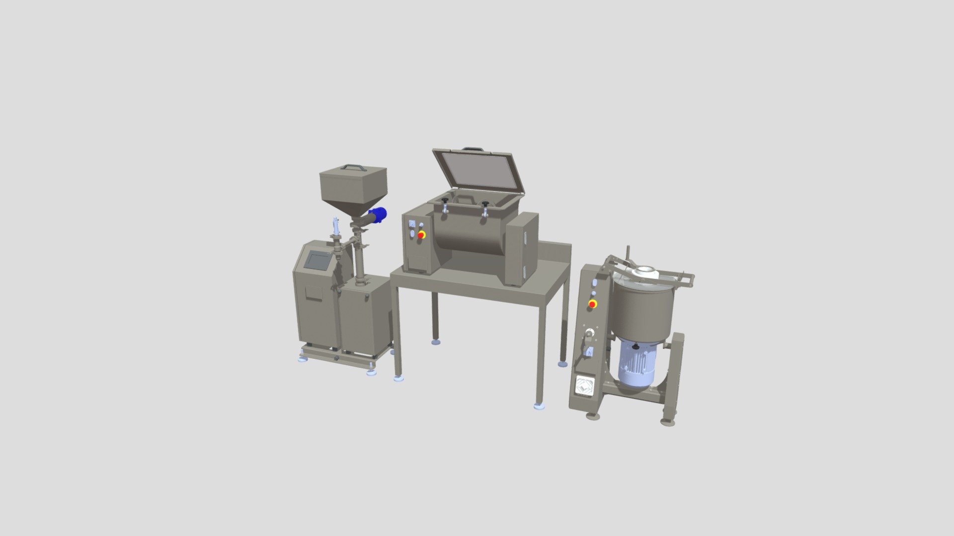 Paste Blending, Chopping & Filling Plant - 3D model by fpesa [01da861 ...