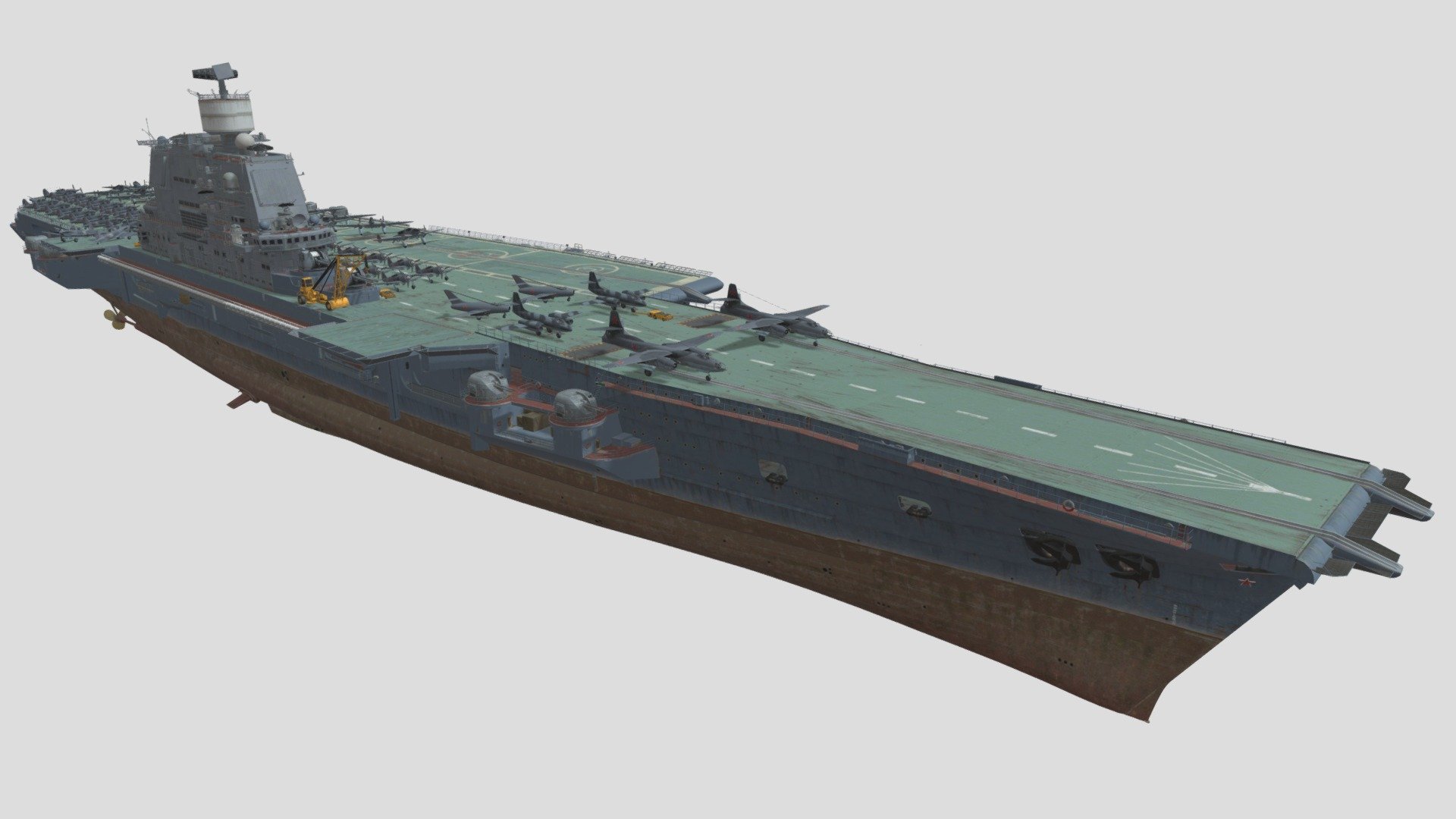 USSR Pr1143.4 Super Carrier - Admiral Lazarev - Download Free 3D model ...