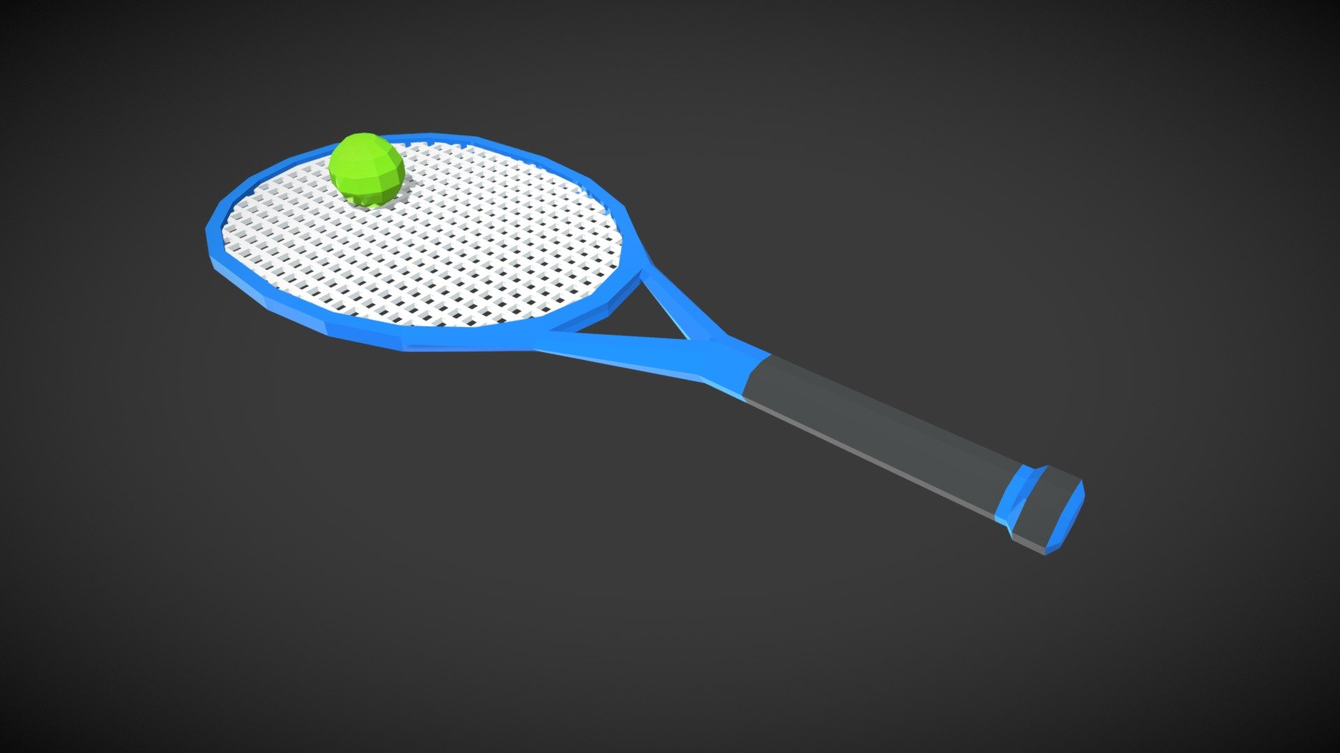 Lowpoly Tennis Racquet - Buy Royalty Free 3D model by Blumbum ...