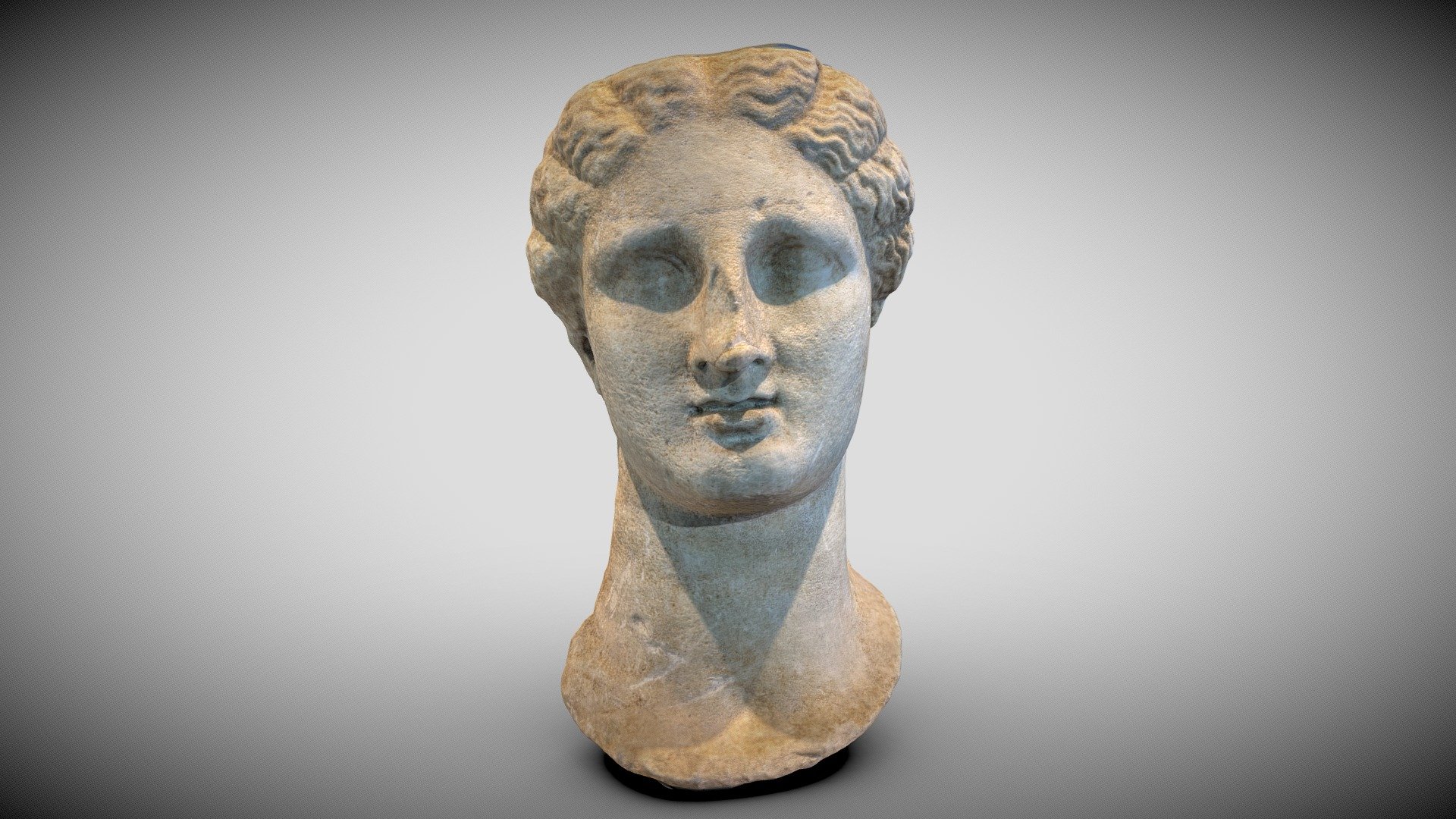 Marble Head f a female deity statue - Download Free 3D model by Moshe ...