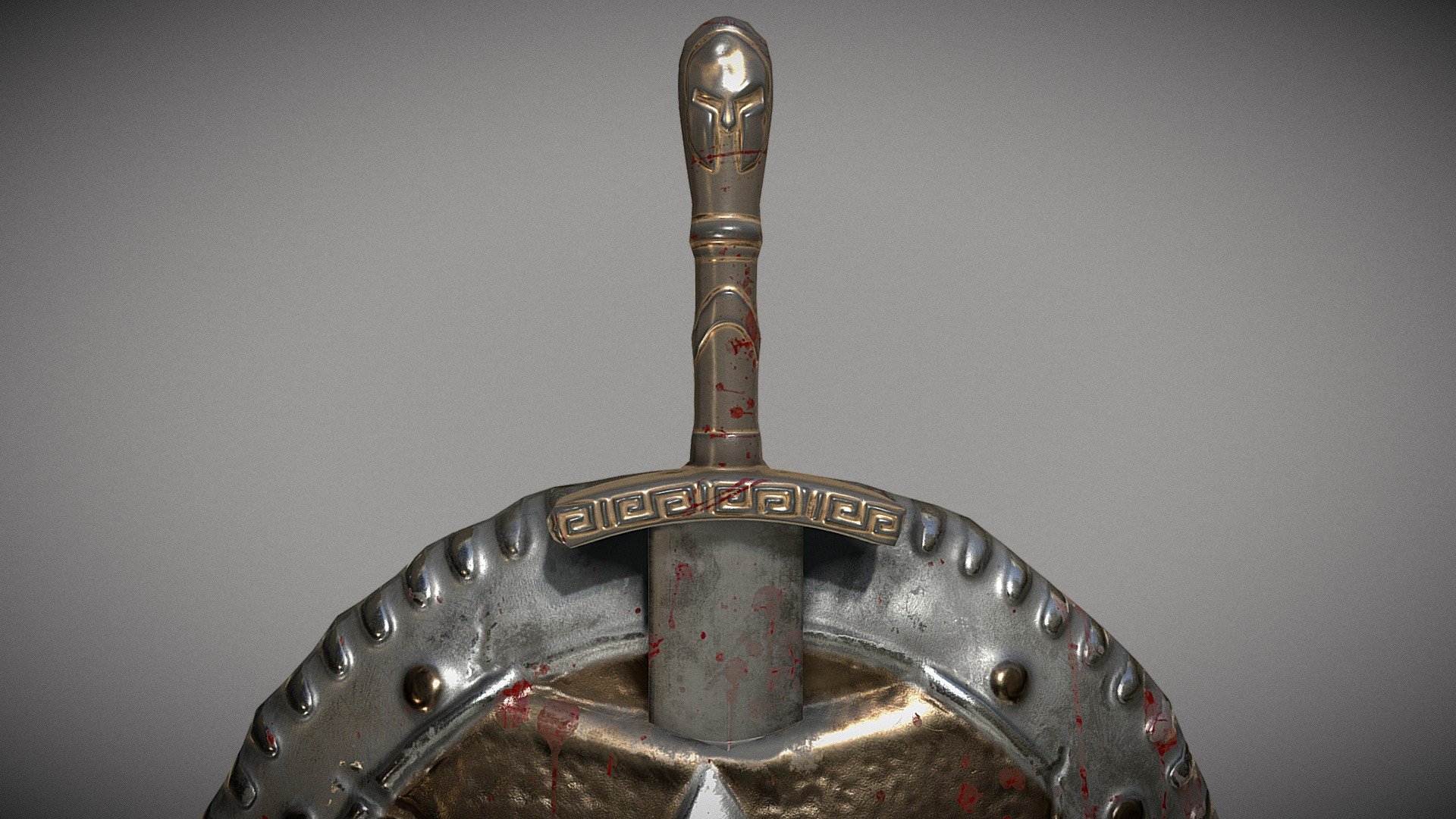 Spartan shield and sword - Buy Royalty Free 3D model by Sousinho ...