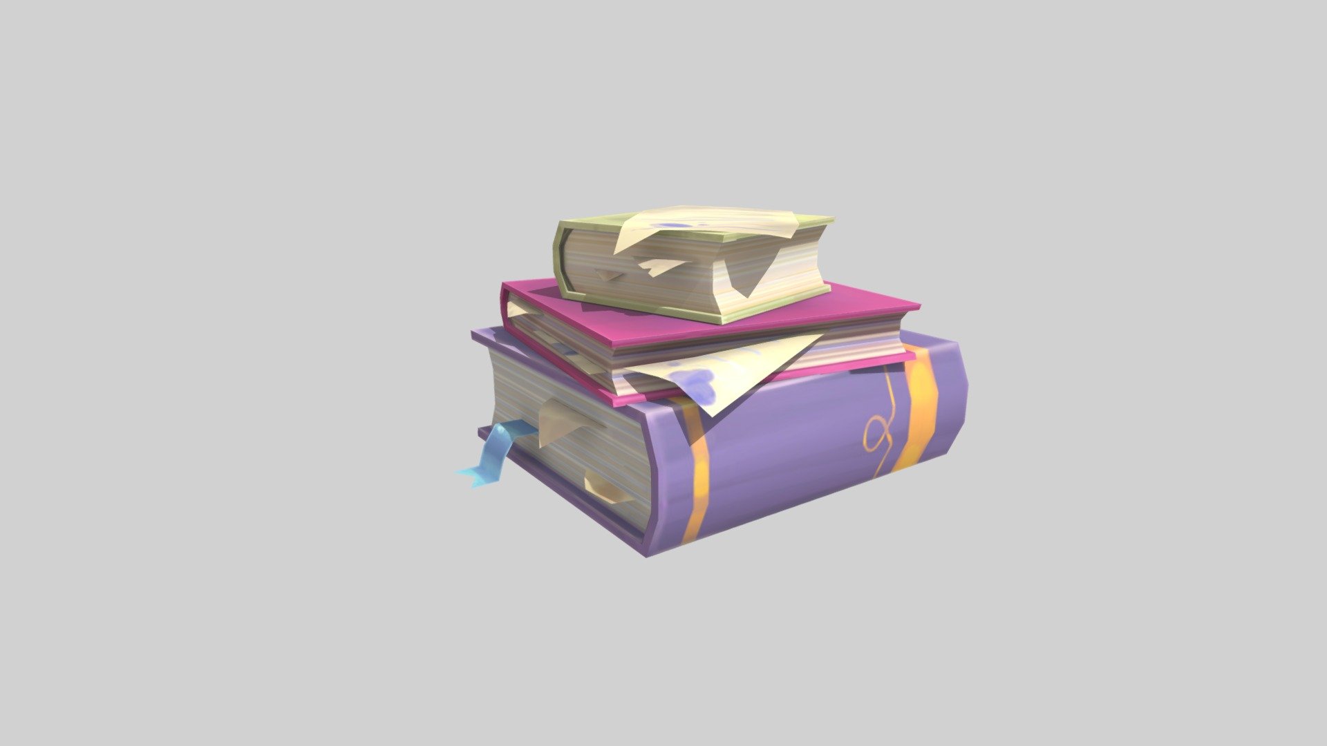 books - 3D model by Helga (@stolbovaolg) [01f43d7] - Sketchfab