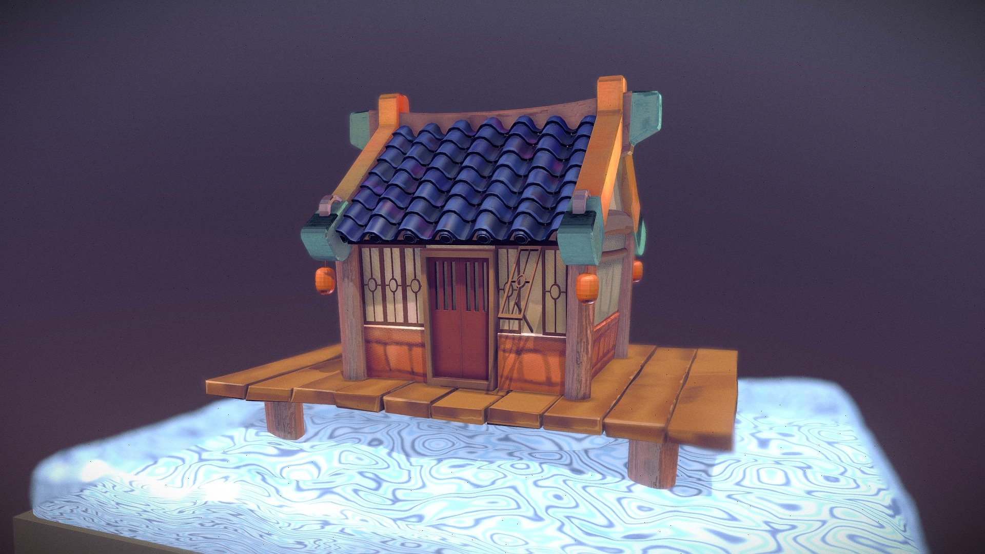 Cartoon wooden house - 3D model by Hubert_Lee [01f4440] - Sketchfab