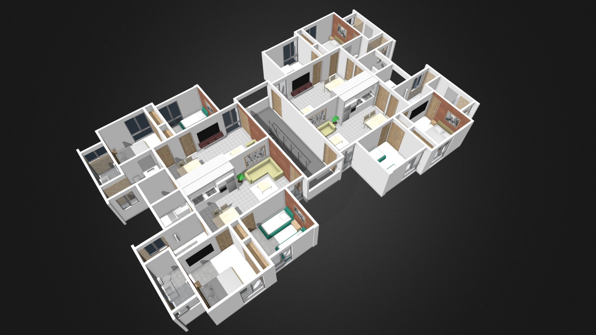 Habiterra Tonala - Planta Tipo Departamentos - 3D model by Gov3dstudio ...