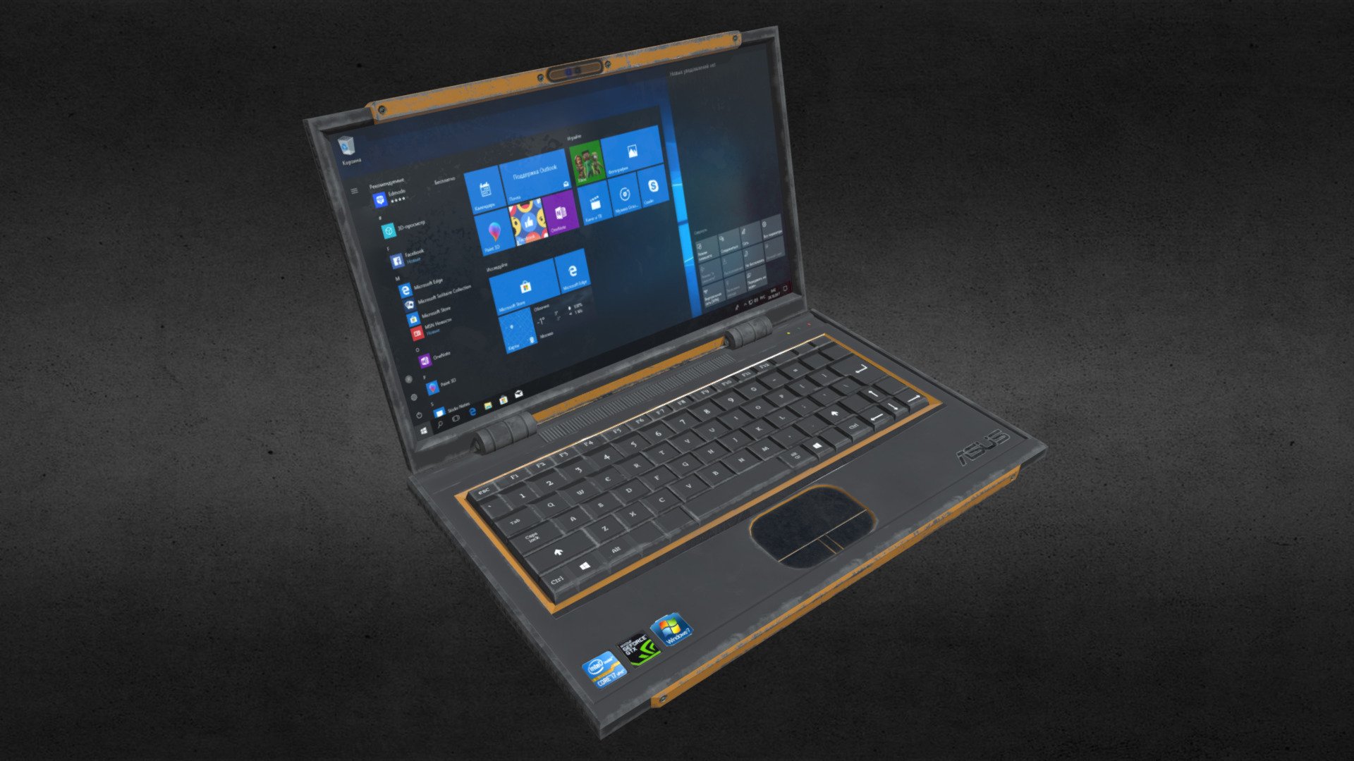 Notebook ASUS - 3D model by Vadim_Boyko [01f9428] - Sketchfab