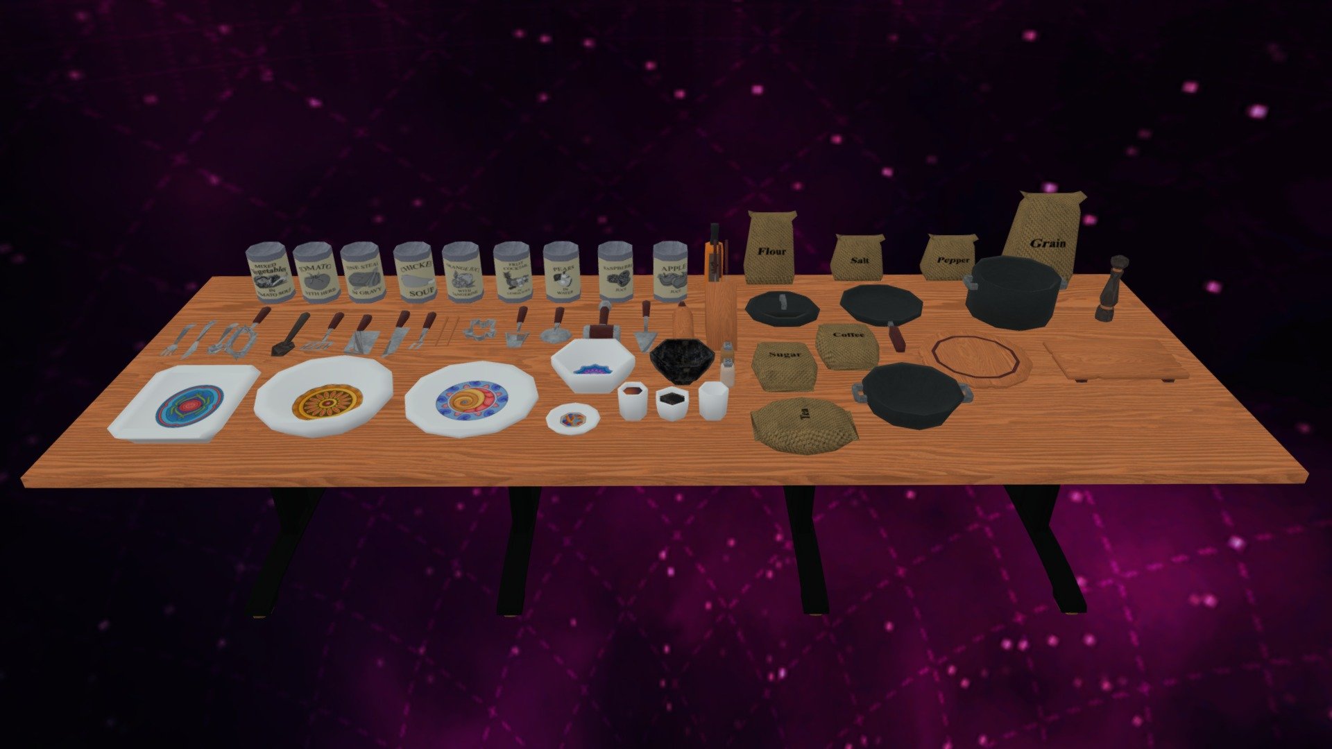 Food Equipment .Blend FREE Low Poly - Download Free 3D model by ...