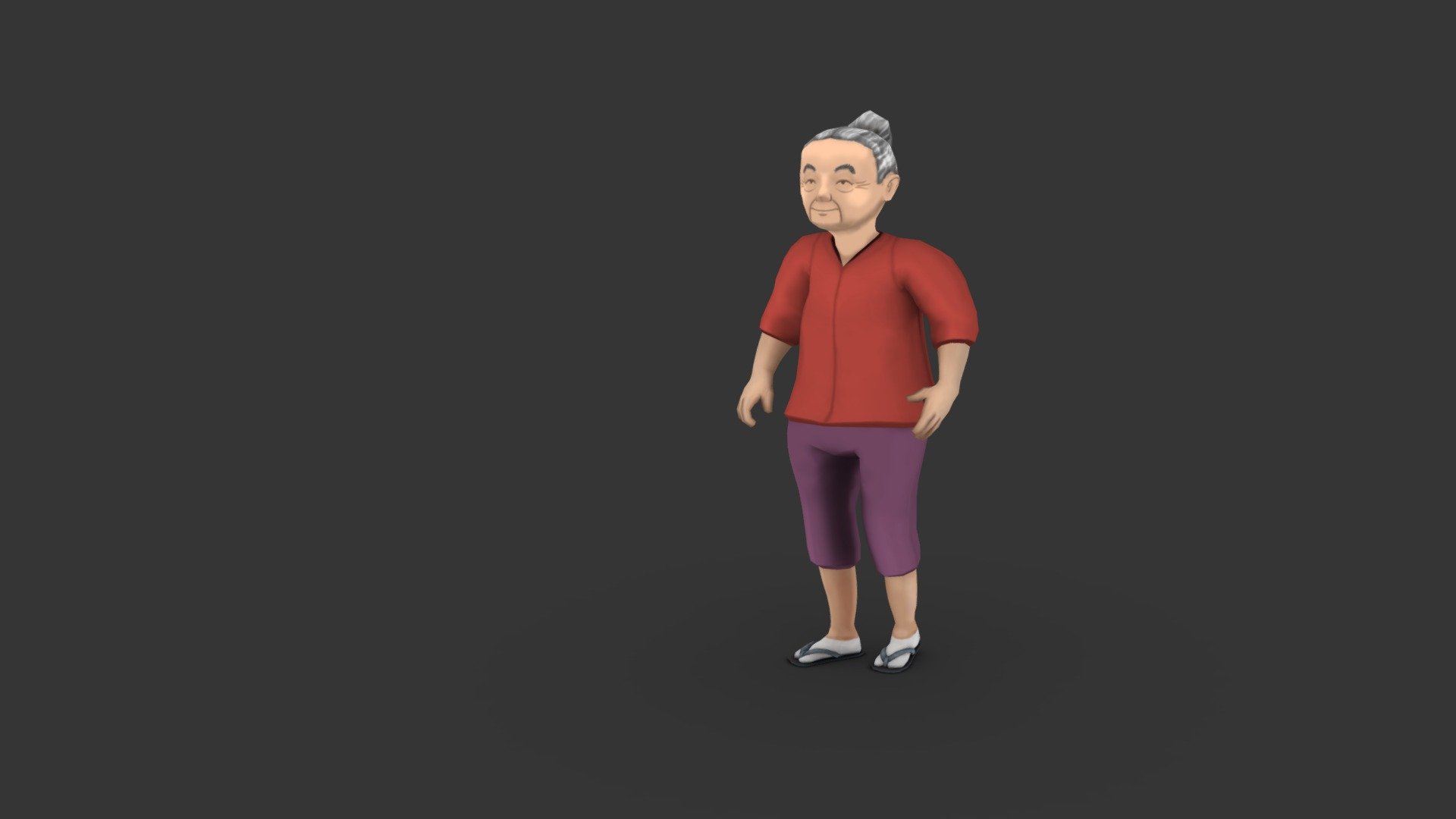 Character Grandma Lowpoly rigged - Buy Royalty Free 3D model by ...