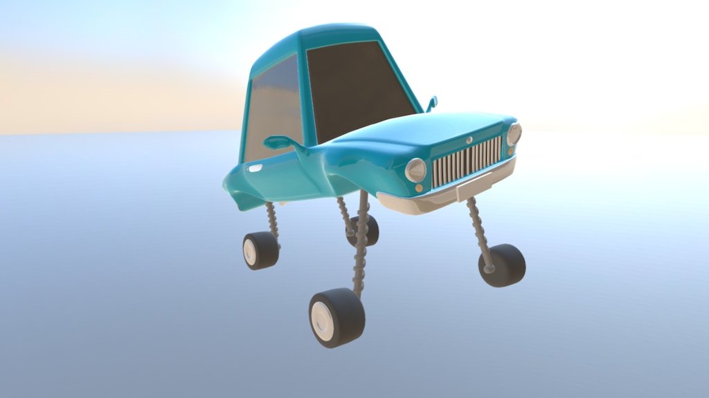 AS Cartoon Car Rigged - 3D model by as3darts [01fc39f] - Sketchfab