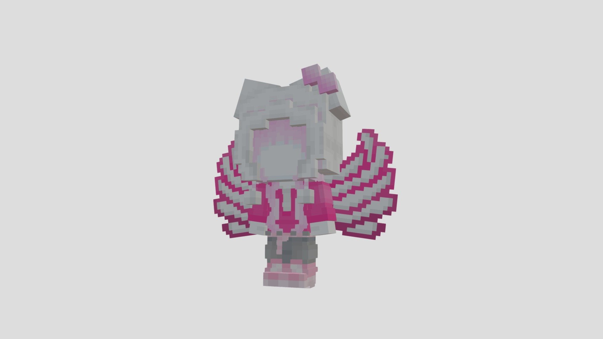 Pink kawaii cute girl [Minecraft Model] - 3D model by kittykristyy ...