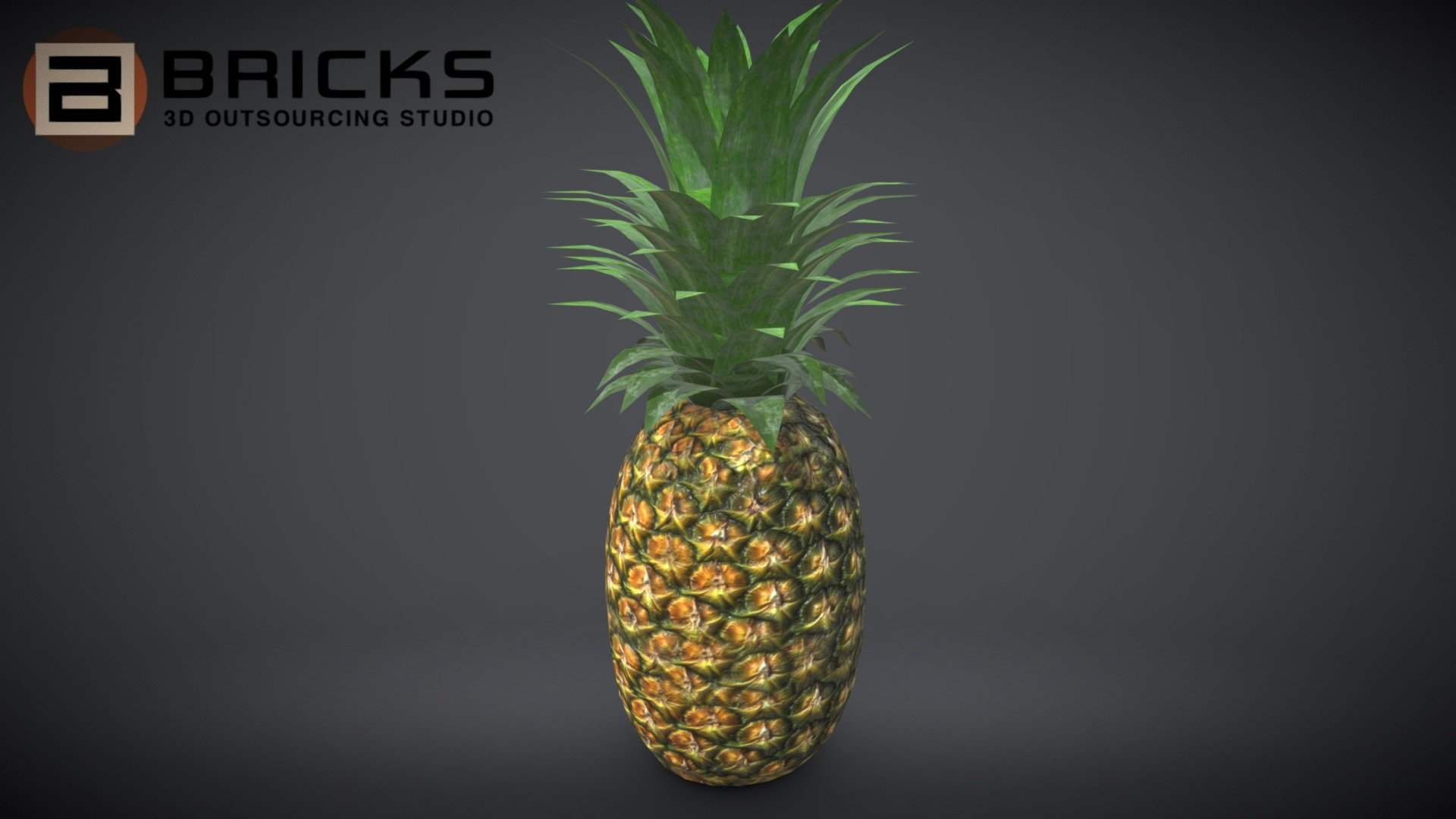 Pineapple - Buy Royalty Free 3D model by Bricks Studio (@bricks3dstudio ...