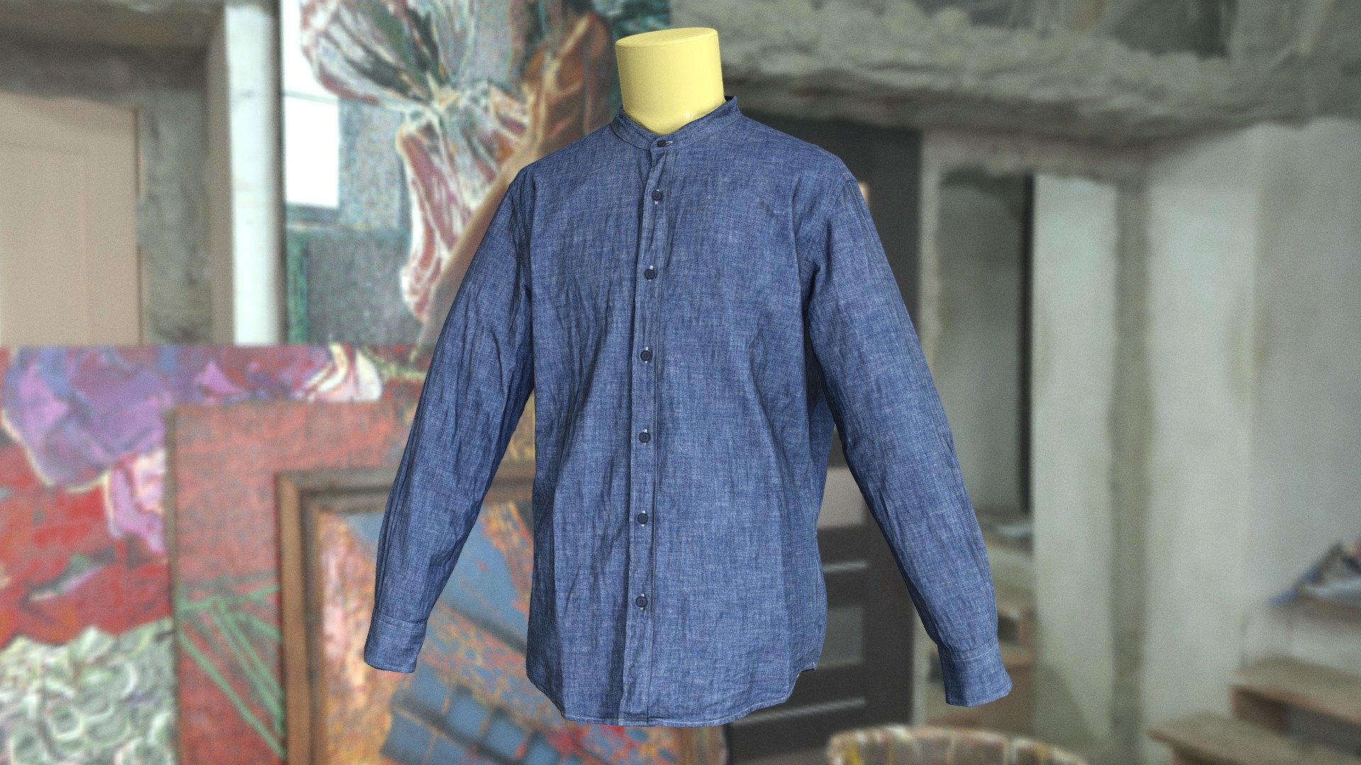 Used Denim Shirts(3Dscan+retouch) - 3D model by 3D scan studio "iris ...