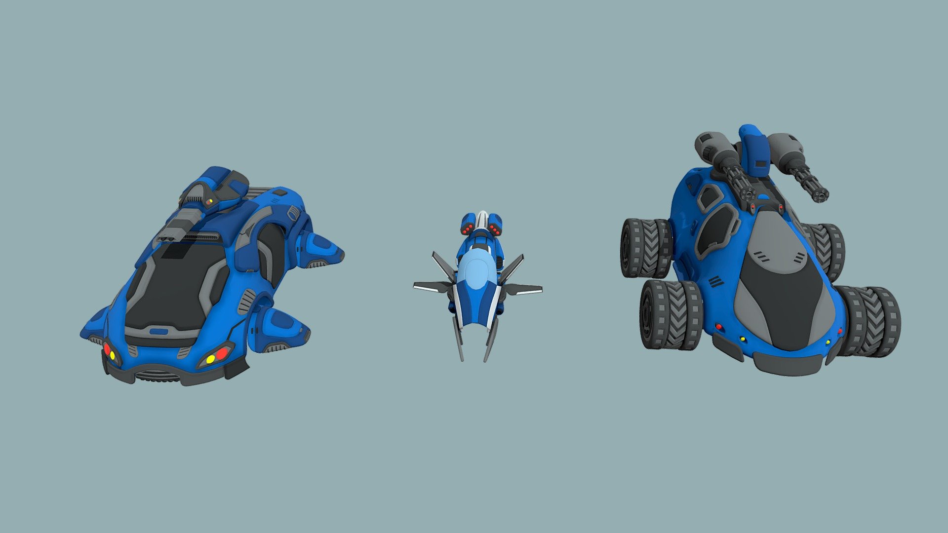 Sci-fi vehicle variations - 3D model by Andrew Kmet (@andrewkmet ...