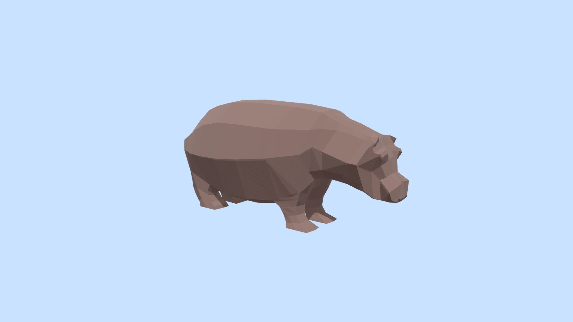 Low poly hippo - Download Free 3D model by MrEliptik [0210ba8] - Sketchfab
