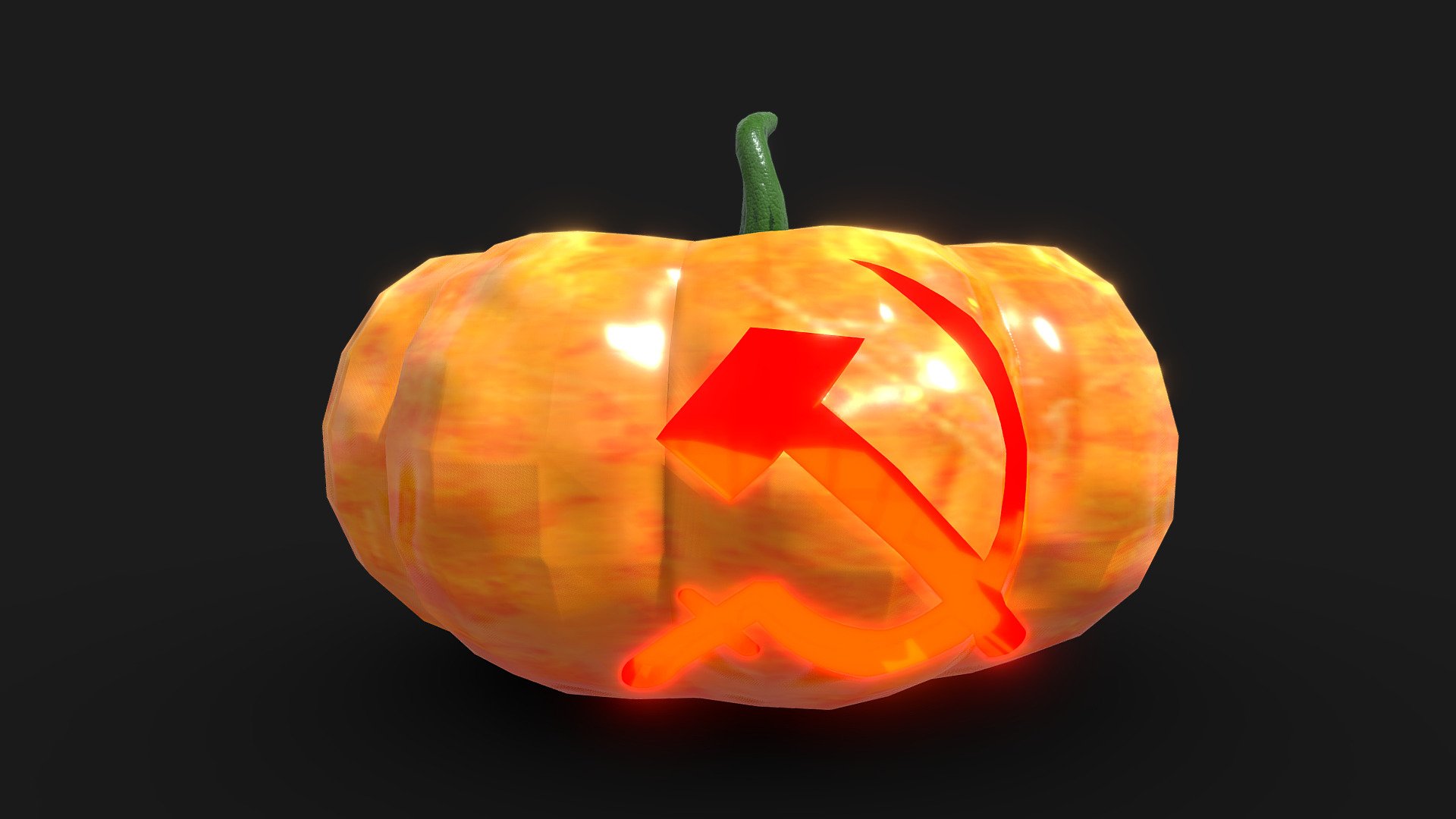 Scary soviet halloween pumpkin - Download Free 3D model by Valger ...