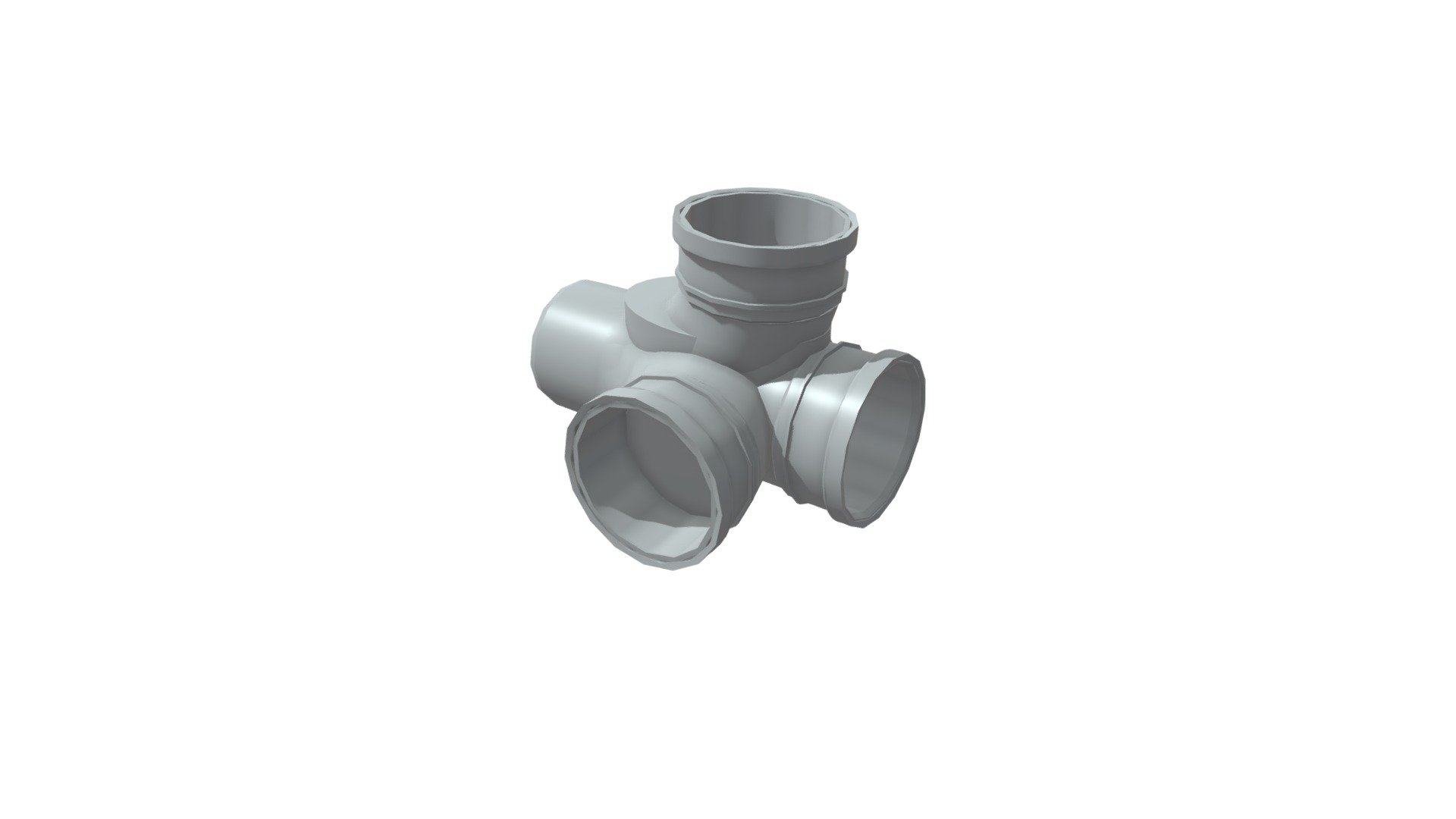 Polypipe - Corner Branch Triple Socket - RCB104 - 3D model by bimstore ...