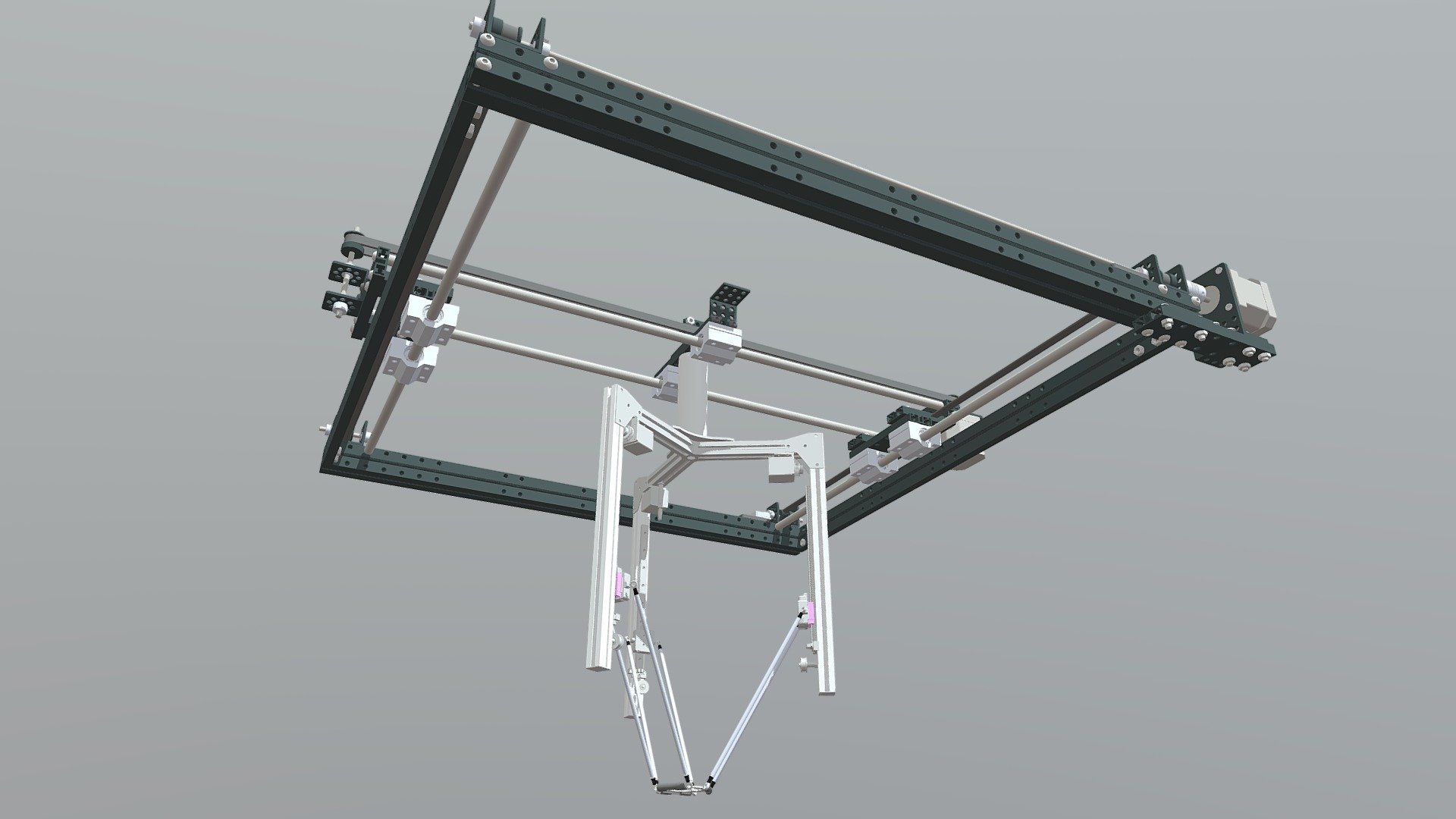 Deltabot On Rails - 3D model by Renato Silva (@projrenatosilva) [0221d8f] - Sketchfab