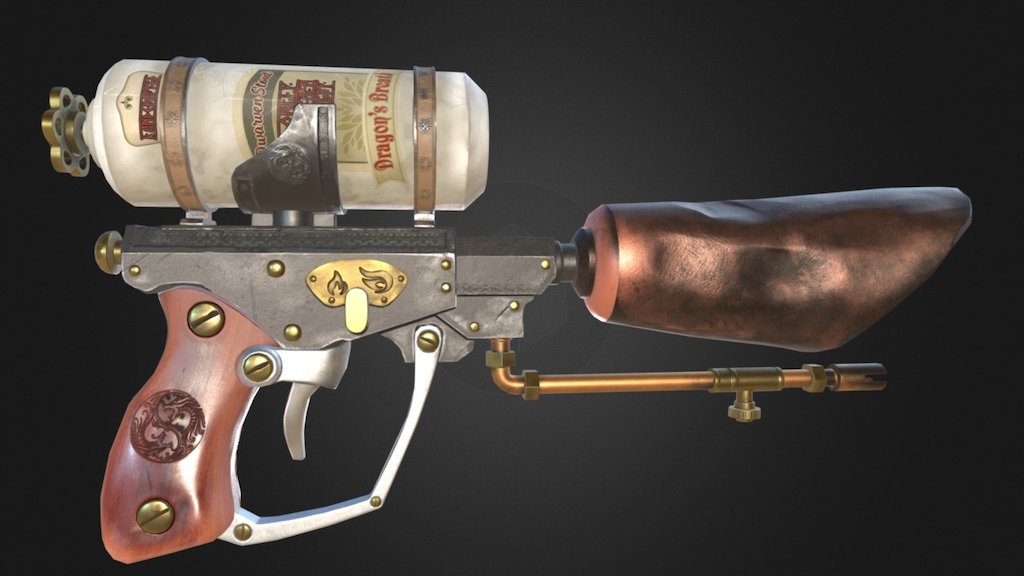 Fantasy Flamethrower - 3D model by RicochetWitcher [0228abf] - Sketchfab