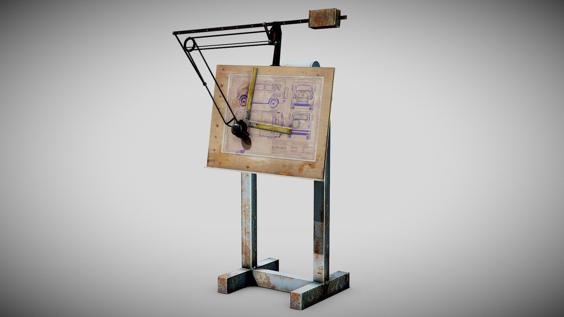drawing board al5 - Buy Royalty Free 3D model by flawlessnormals ...